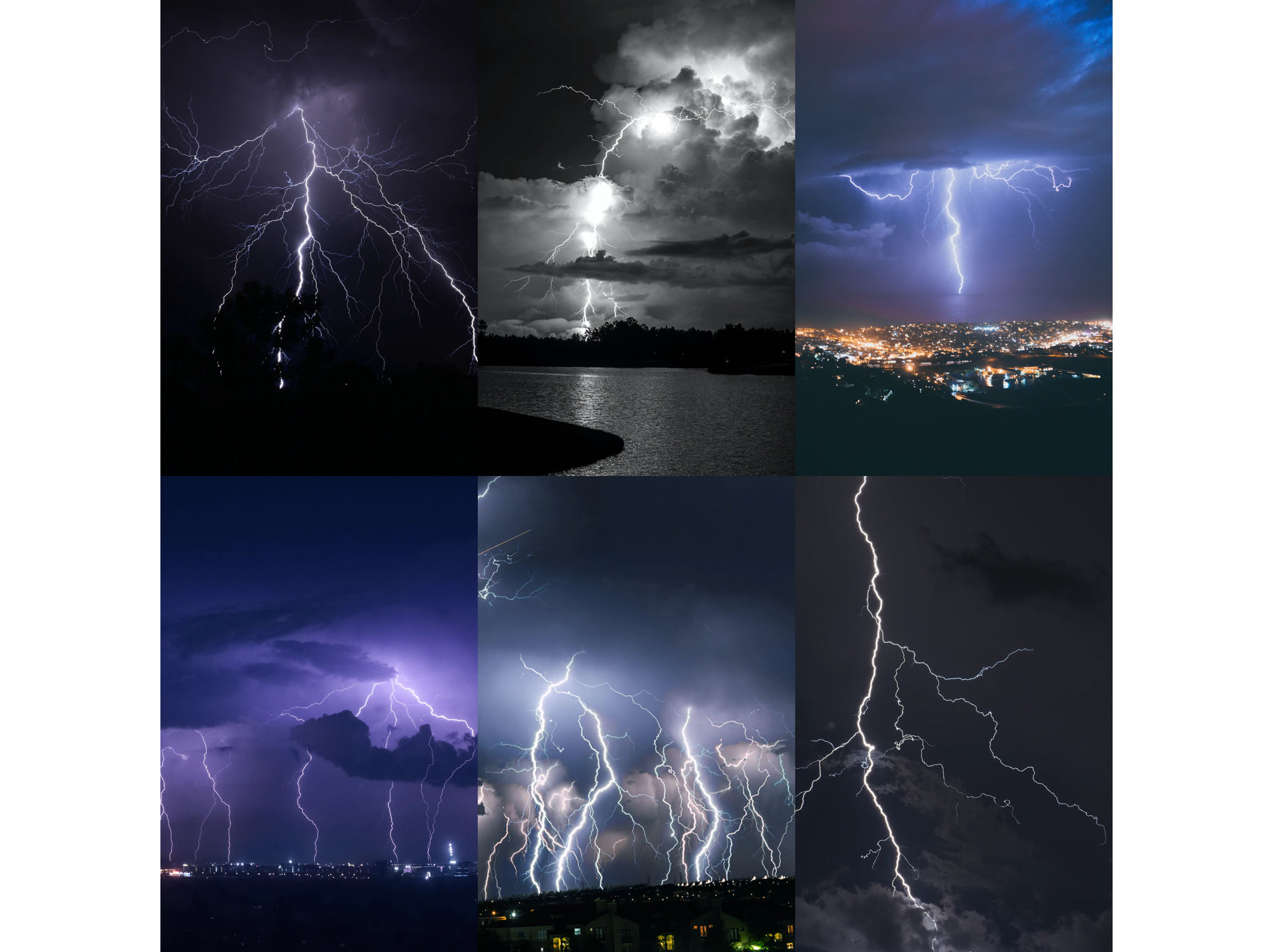 Lightning Wall Collage, Printable Wall Collage, 50 Pieces, 4x6 Inch ...