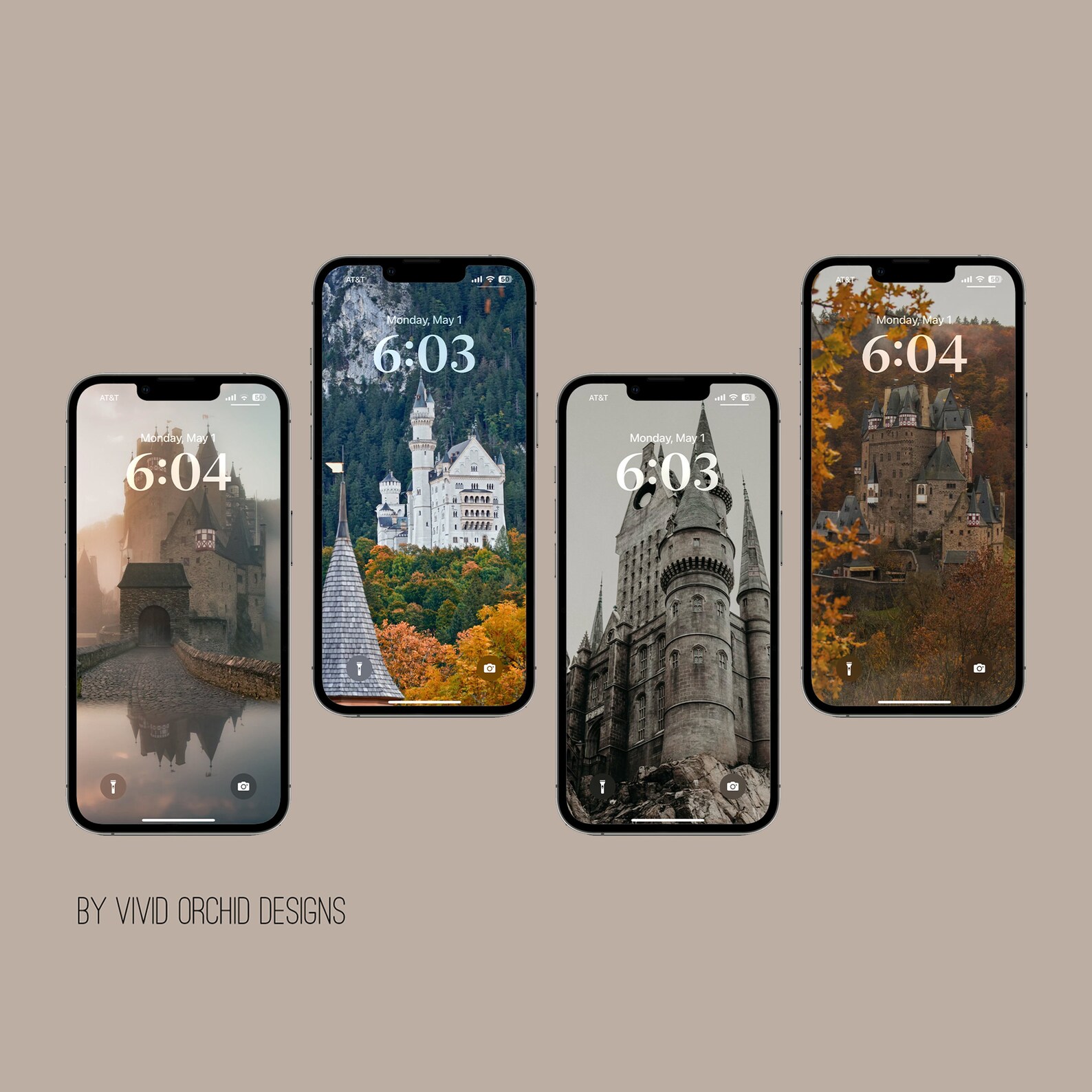 Castle iPhone Ios16 Wallpaper Bundle, Castle Lock Screens, 50 HD ...