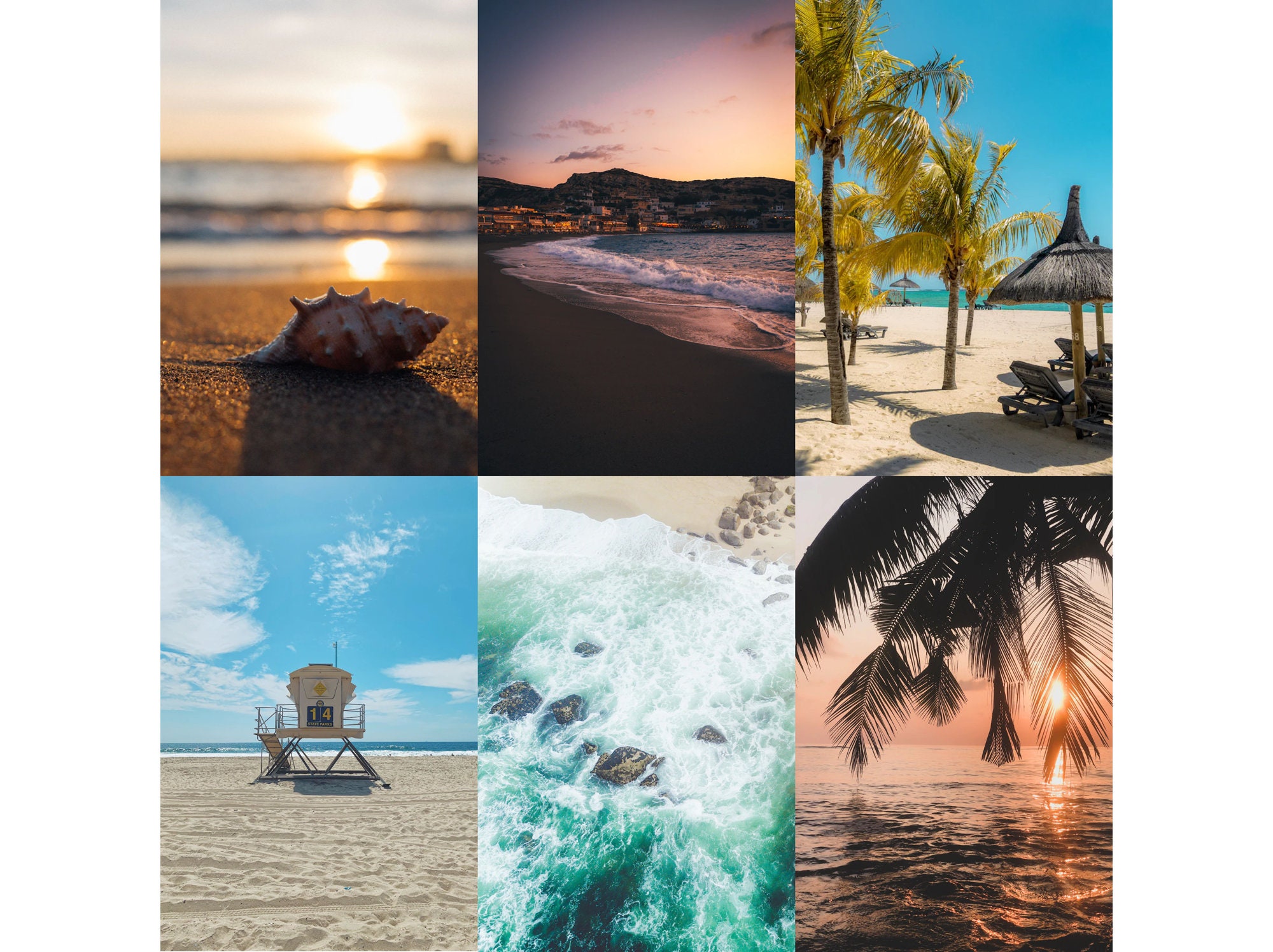 Beach Wall Collage Printable Wall Collage 50 Pieces 4x6 - Etsy