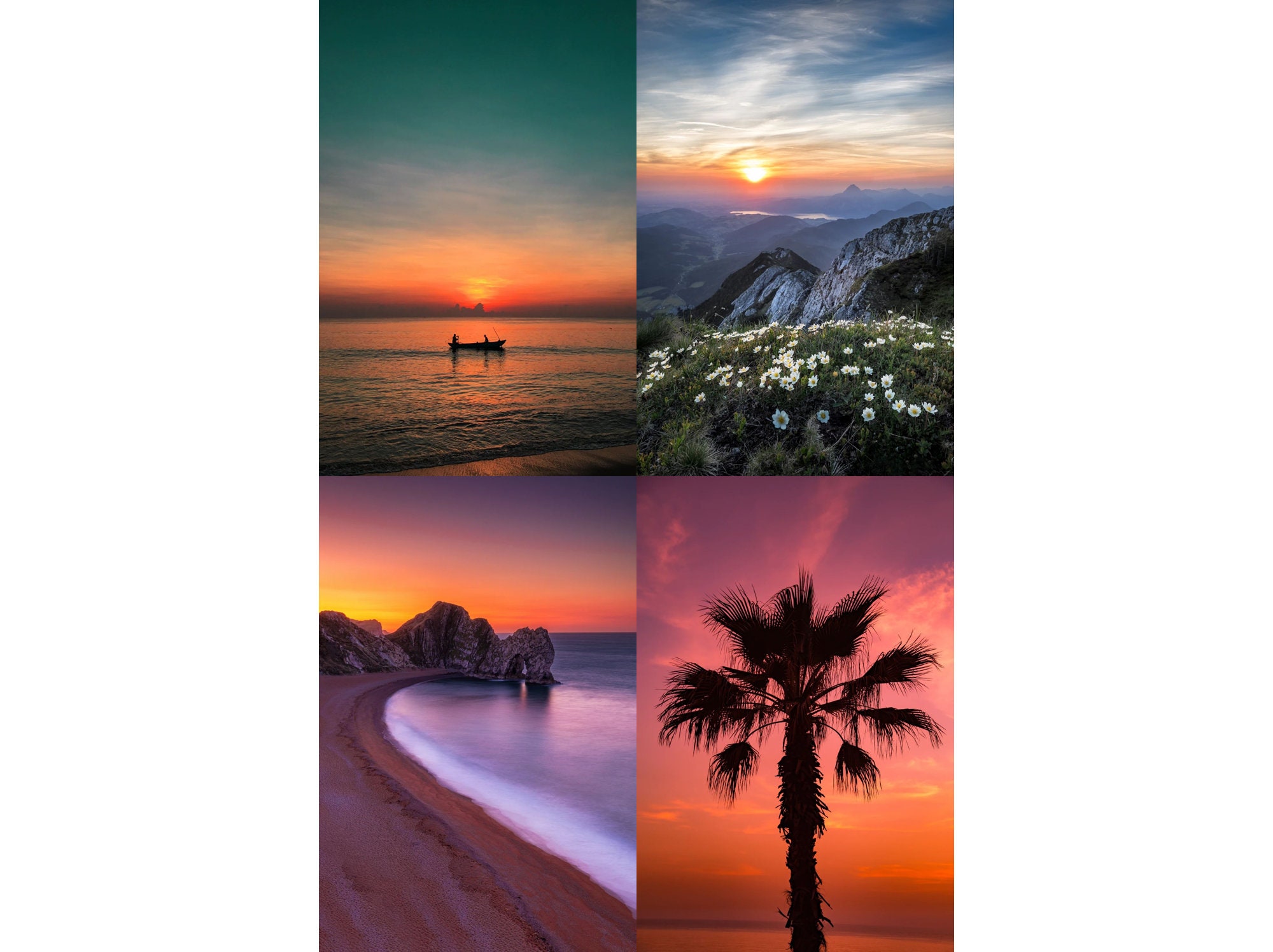 Sunset Wall Collage, Printable Wall Collage, 50 Pieces, 4x6 Inch Images ...