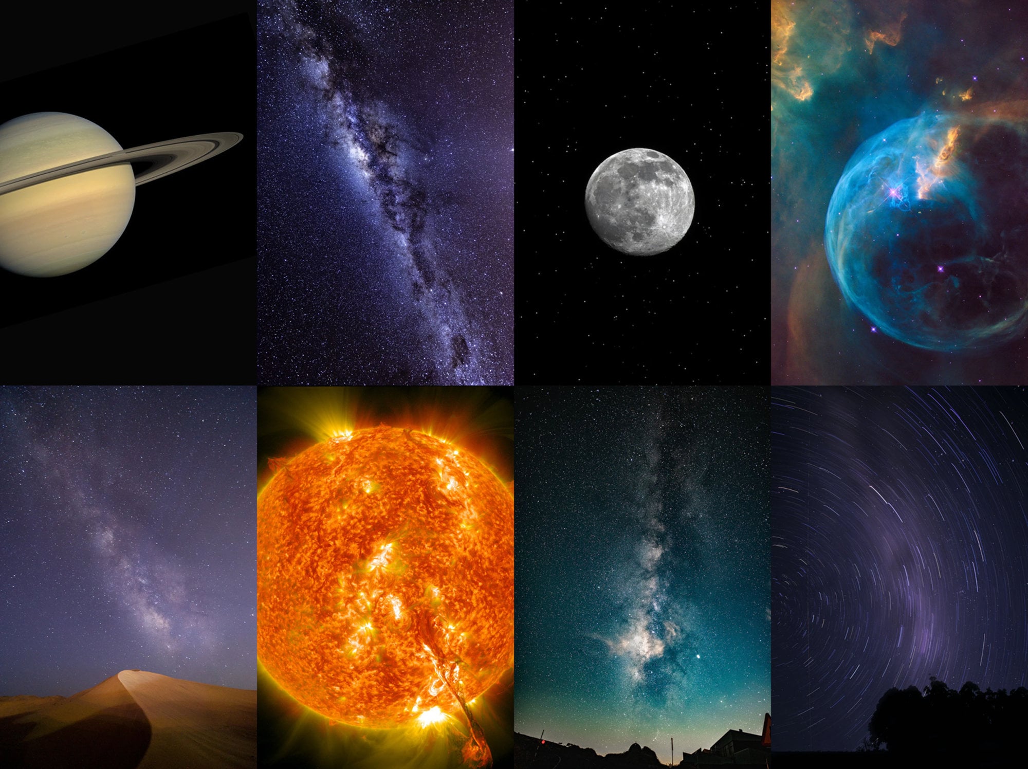 Outer Space Wall Collage, Printable Wall Collage, 50 Pieces, 4x6 Inch ...