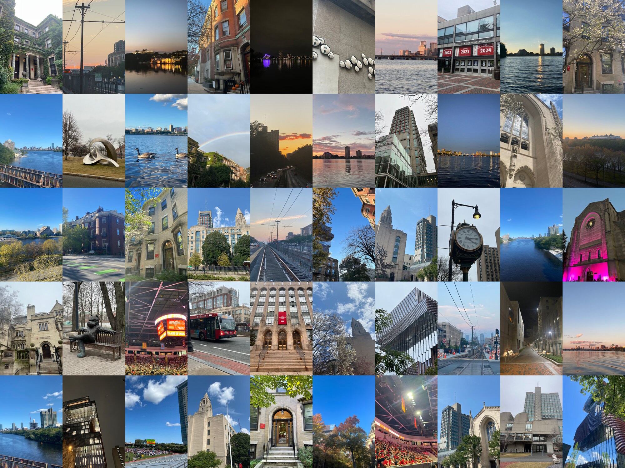 BU Campus Wall Collage, Boston University Printable Wall Collage, 50 ...