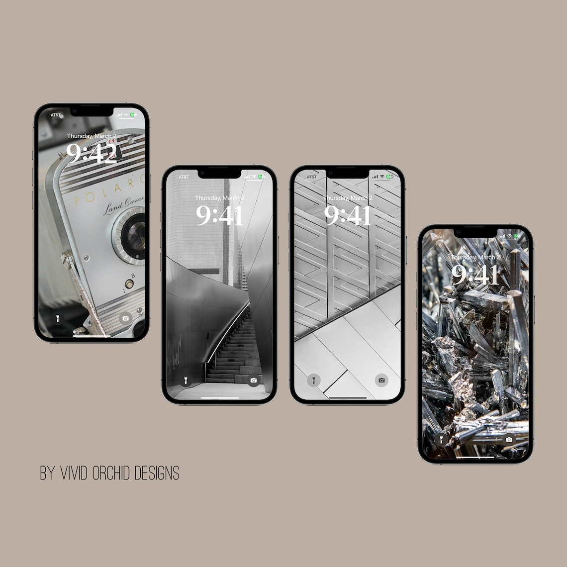 Silver Grey iPhone Ios16+ Wallpaper Bundle, Silver Grey Lock Screens ...