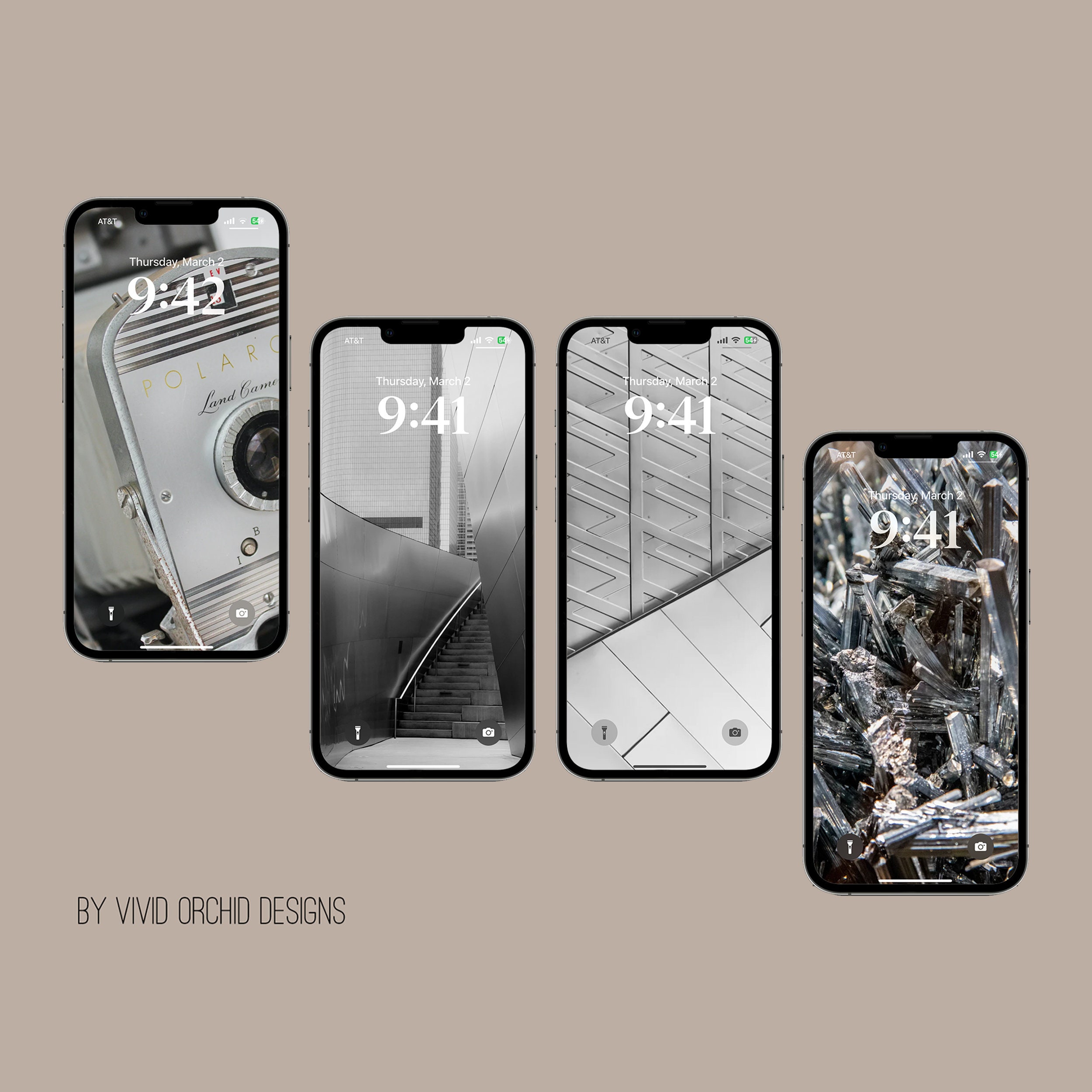 Silver Grey iPhone Ios16+ Wallpaper Bundle, Silver Grey Lock Screens ...