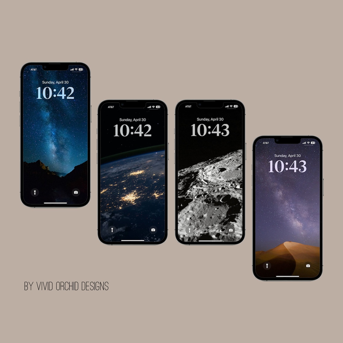 Outer Space iPhone Ios16+ Wallpaper Bundle, Outer Space Lock Screen, 50 ...