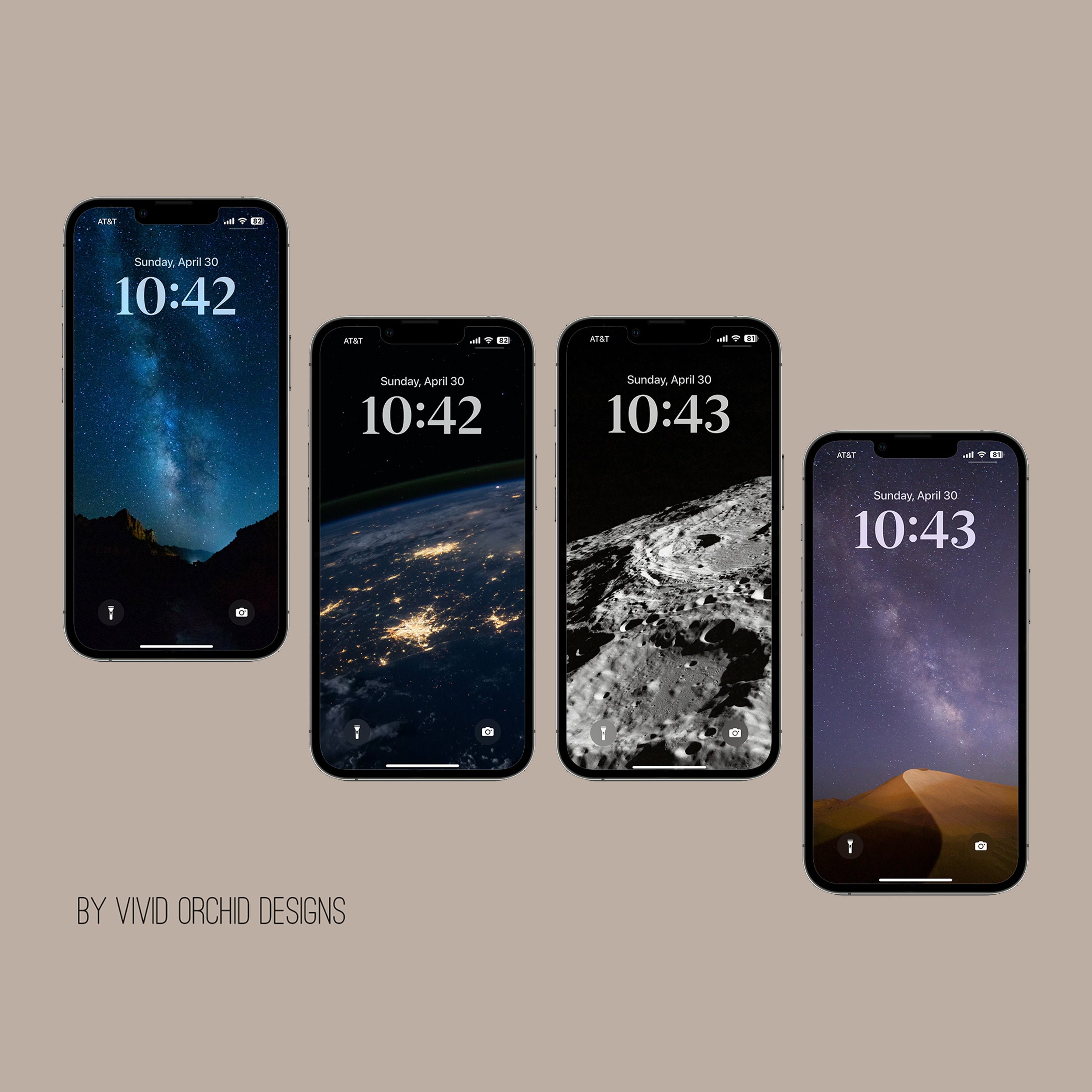 Outer Space iPhone Ios16+ Wallpaper Bundle, Outer Space Lock Screen, 50 ...