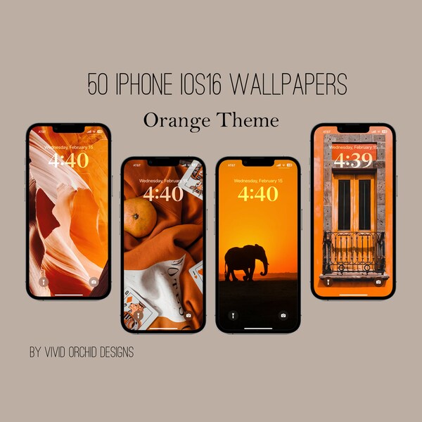 Orange Lock Screens - Etsy