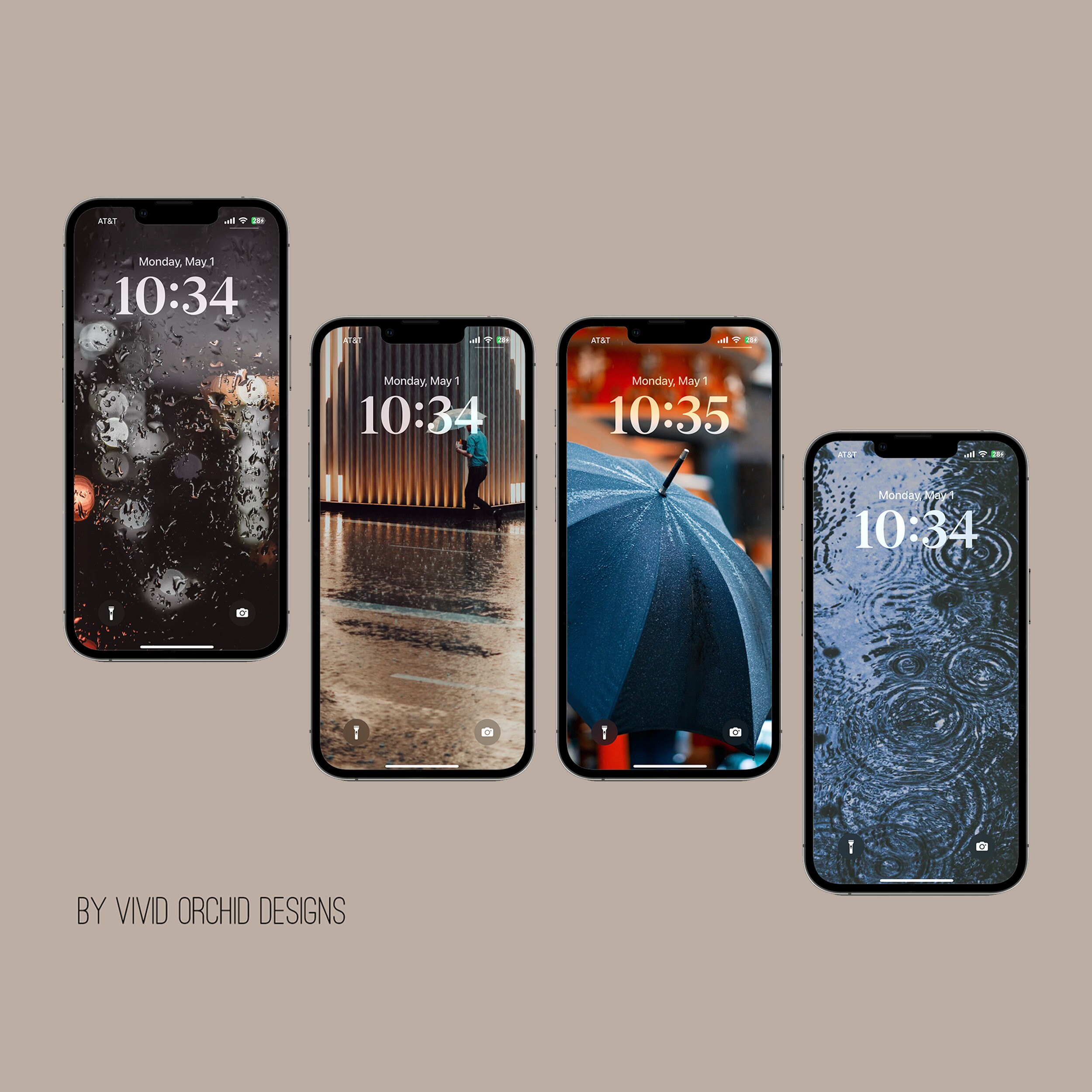 Rainy Day iPhone Ios16+ Wallpaper Bundle, Rainy Day Lock Screens, 50 HD ...