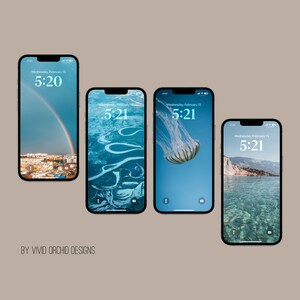 Light Blue iPhone Ios16+ Wallpaper Bundle, Blue Lock Screens, 50 HD ...