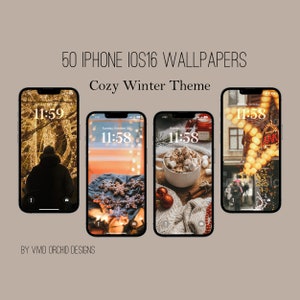 Cozy Winter iPhone Ios16 Wallpaper Bundle Cozy Winter Lock - Etsy