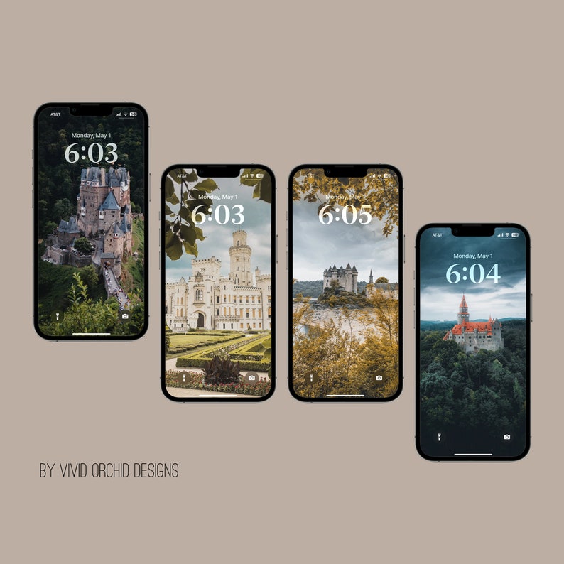Castle iPhone Ios16 Wallpaper Bundle, Castle Lock Screens, 50 HD ...