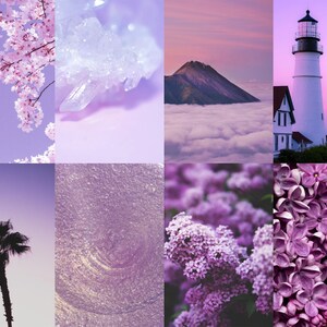 Lavender Wall Collage, Printable Wall Collage, 50 Pieces, 4x6 Inch ...