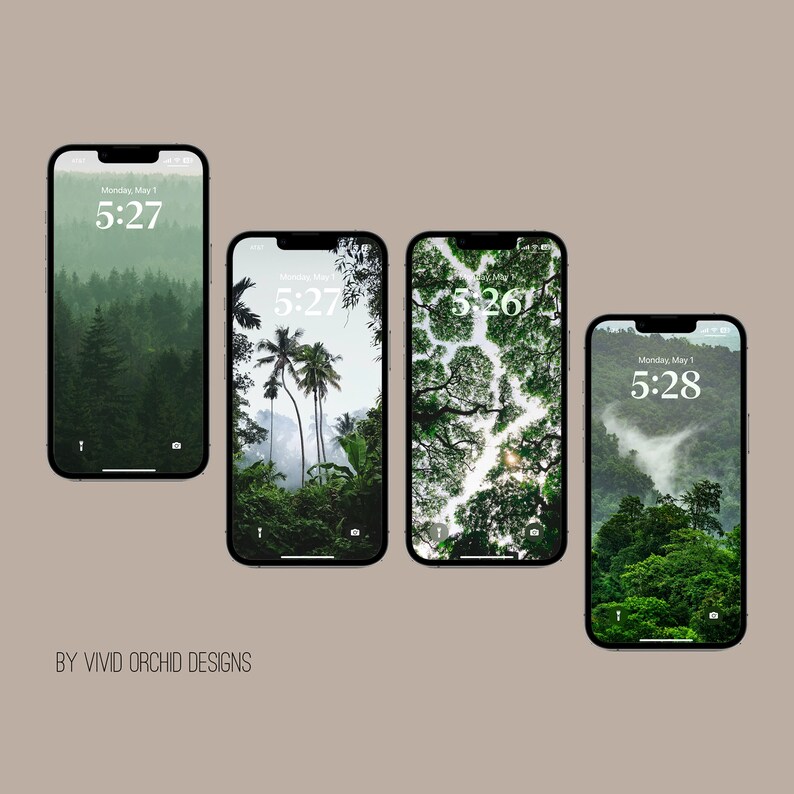 Forest iPhone Ios16+ Wallpaper Bundle, Forest Lock Screens, 50 HD ...