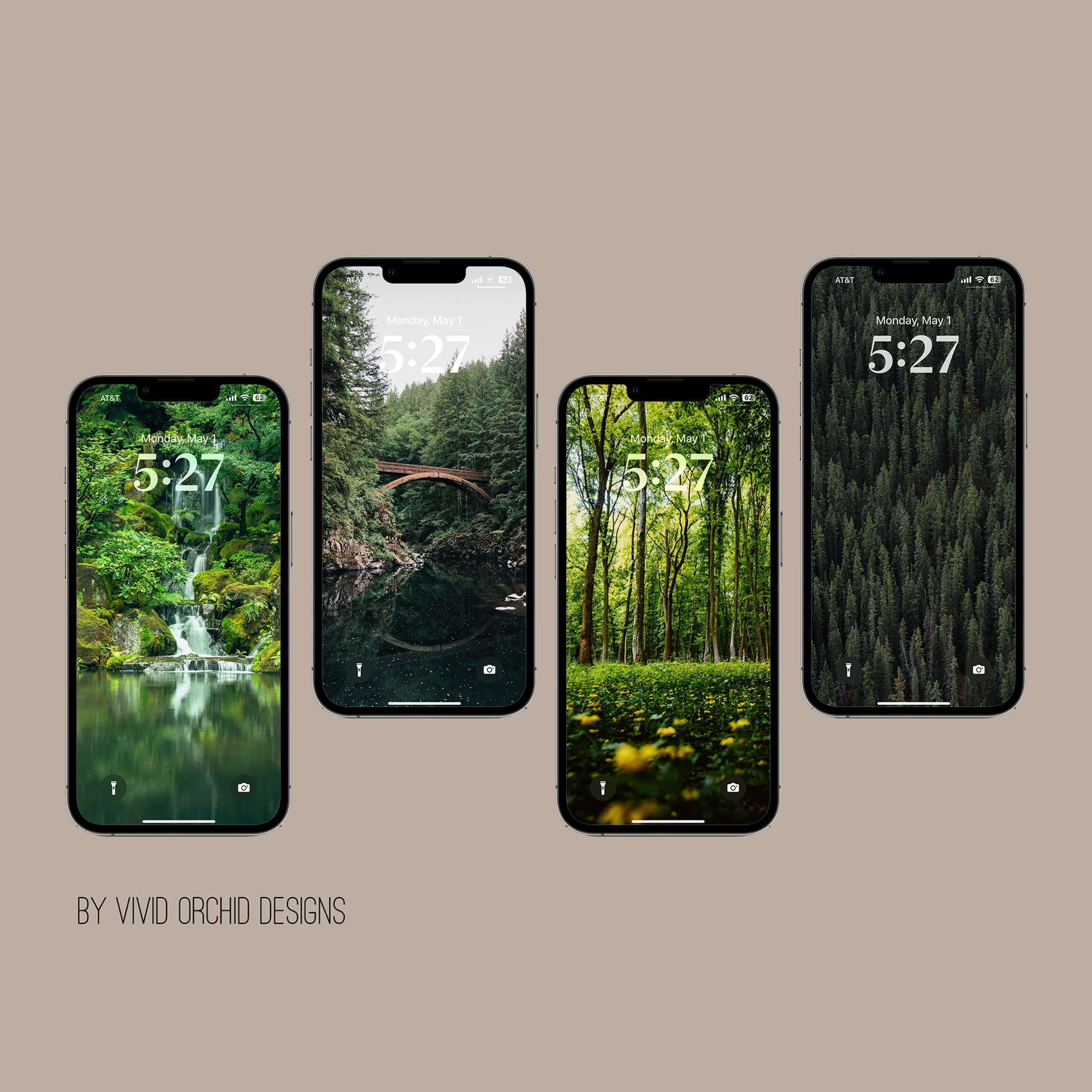 Forest iPhone Ios16+ Wallpaper Bundle, Forest Lock Screens, 50 HD ...