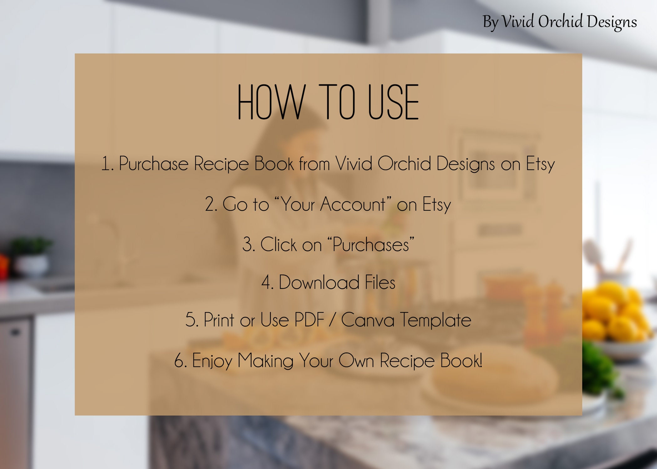 Printable / Digital Recipe Book, Kitchen Utensil Theme, Recipe Book ...