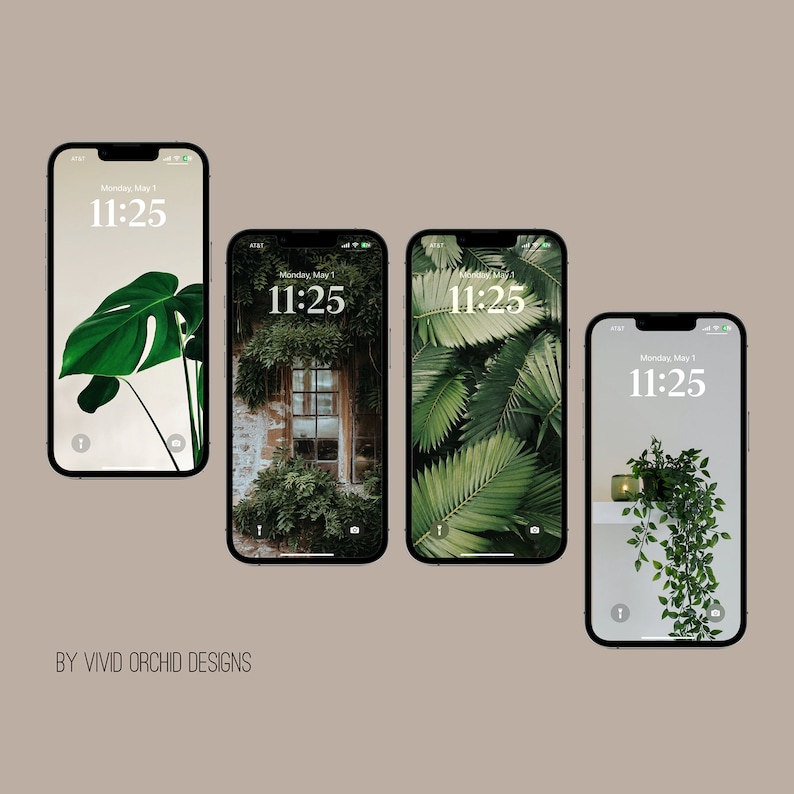 Houseplants iPhone Ios16+ Wallpaper Bundle, Houseplant Lock Screens, 50 ...