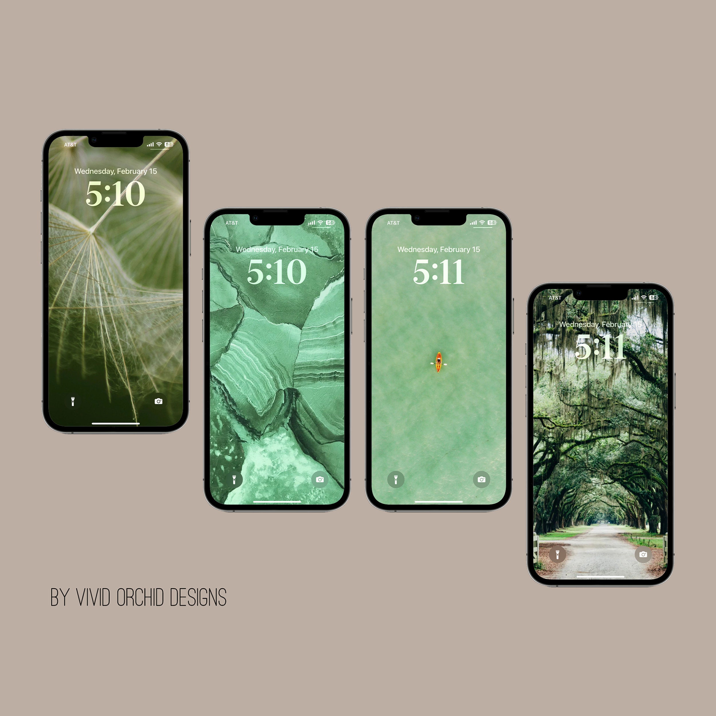 Sage Green iPhone Ios16+ Wallpaper Bundle, Green Lock Screens, 50 HD ...