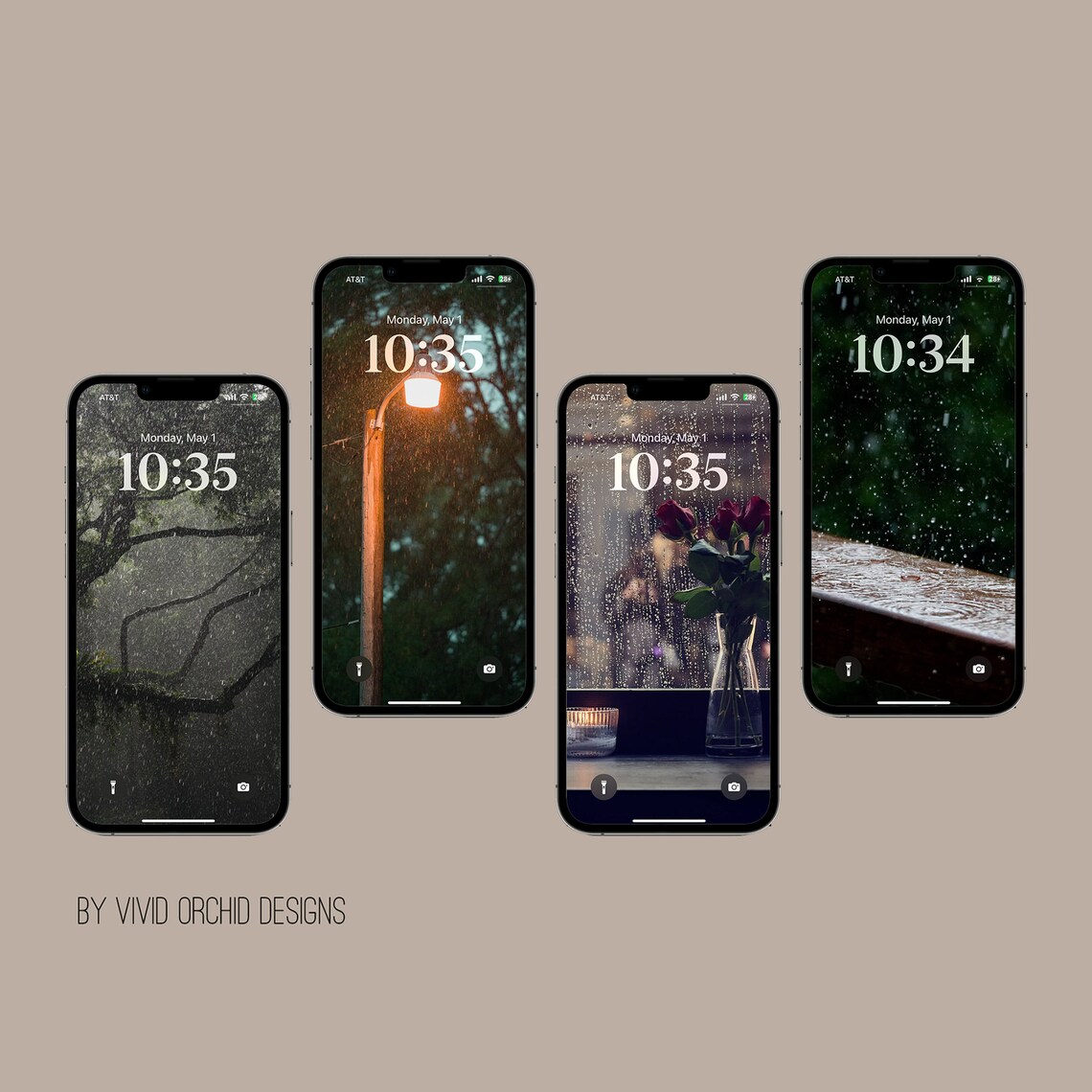 Rainy Day iPhone Ios16+ Wallpaper Bundle, Rainy Day Lock Screens, 50 HD ...