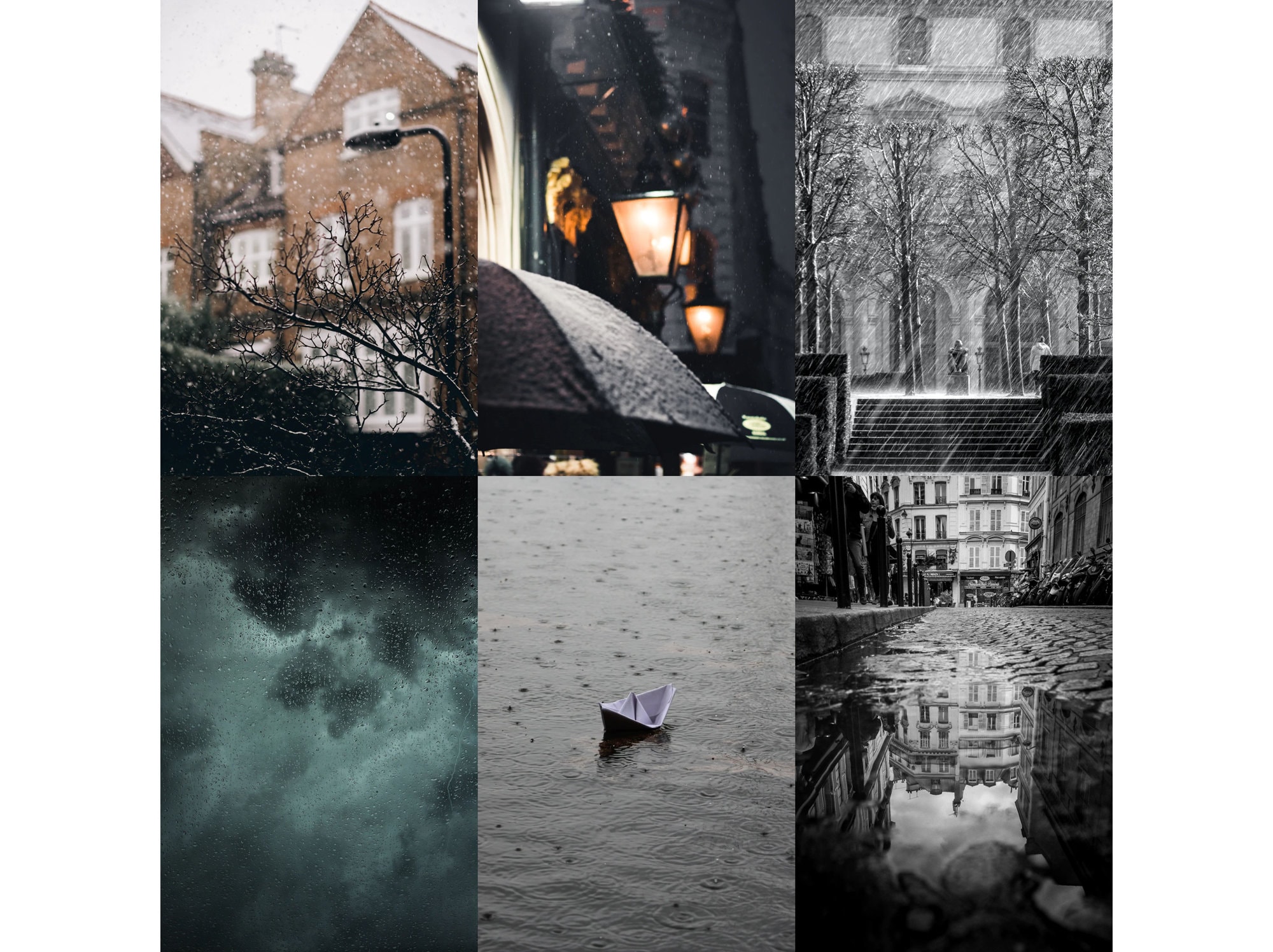 Rainy Day Wall Collage, Printable Wall Collage, 50 Pieces, 4x6 Inch ...