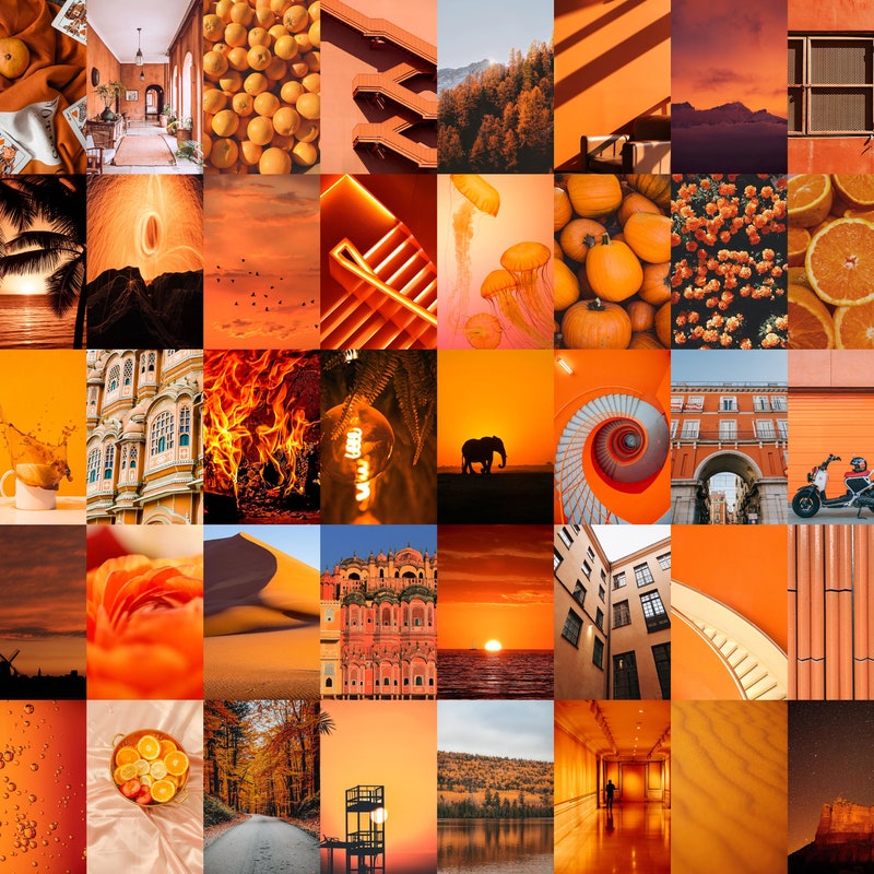 Orange Wall Collage - Etsy