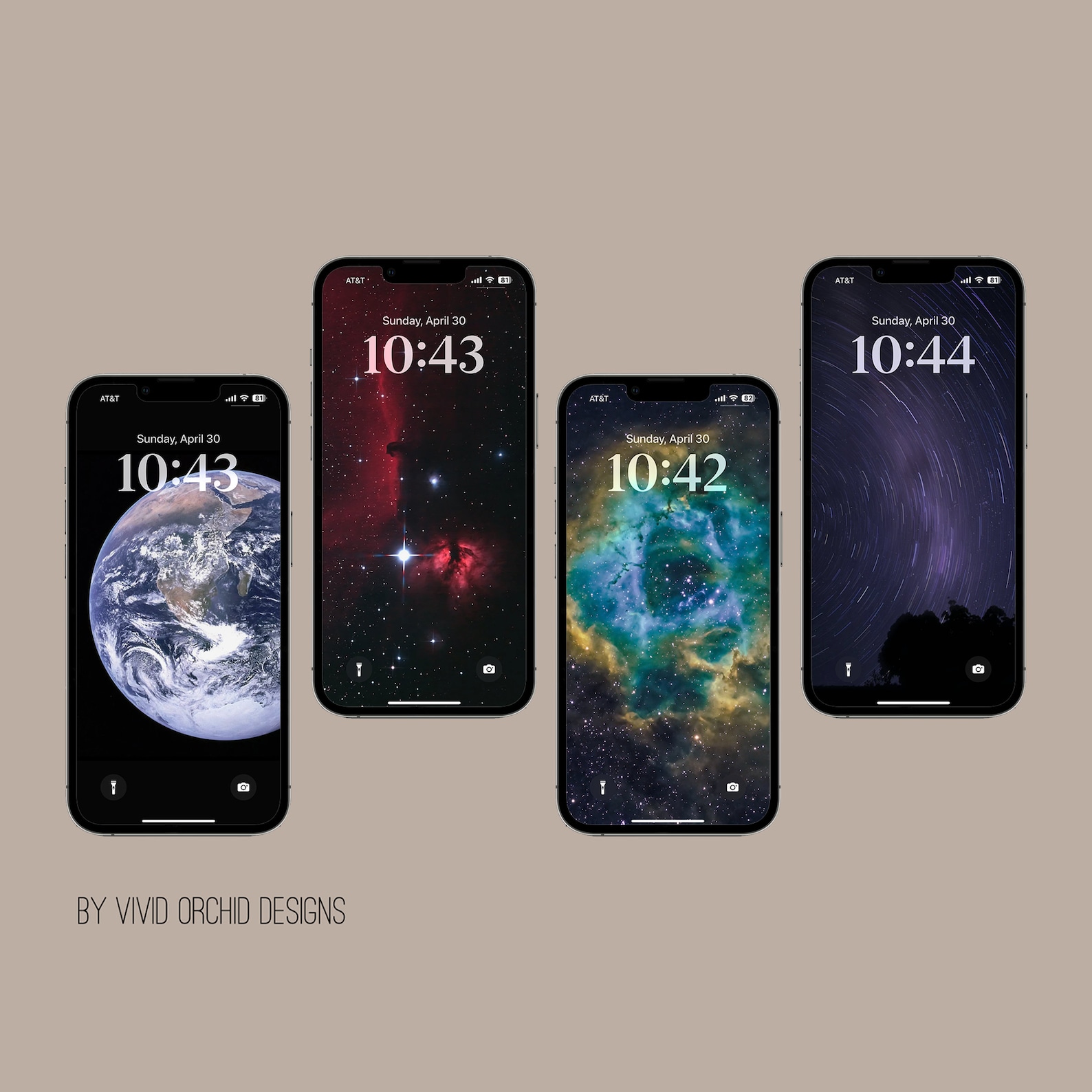 Outer Space iPhone Ios16+ Wallpaper Bundle, Outer Space Lock Screen, 50 ...