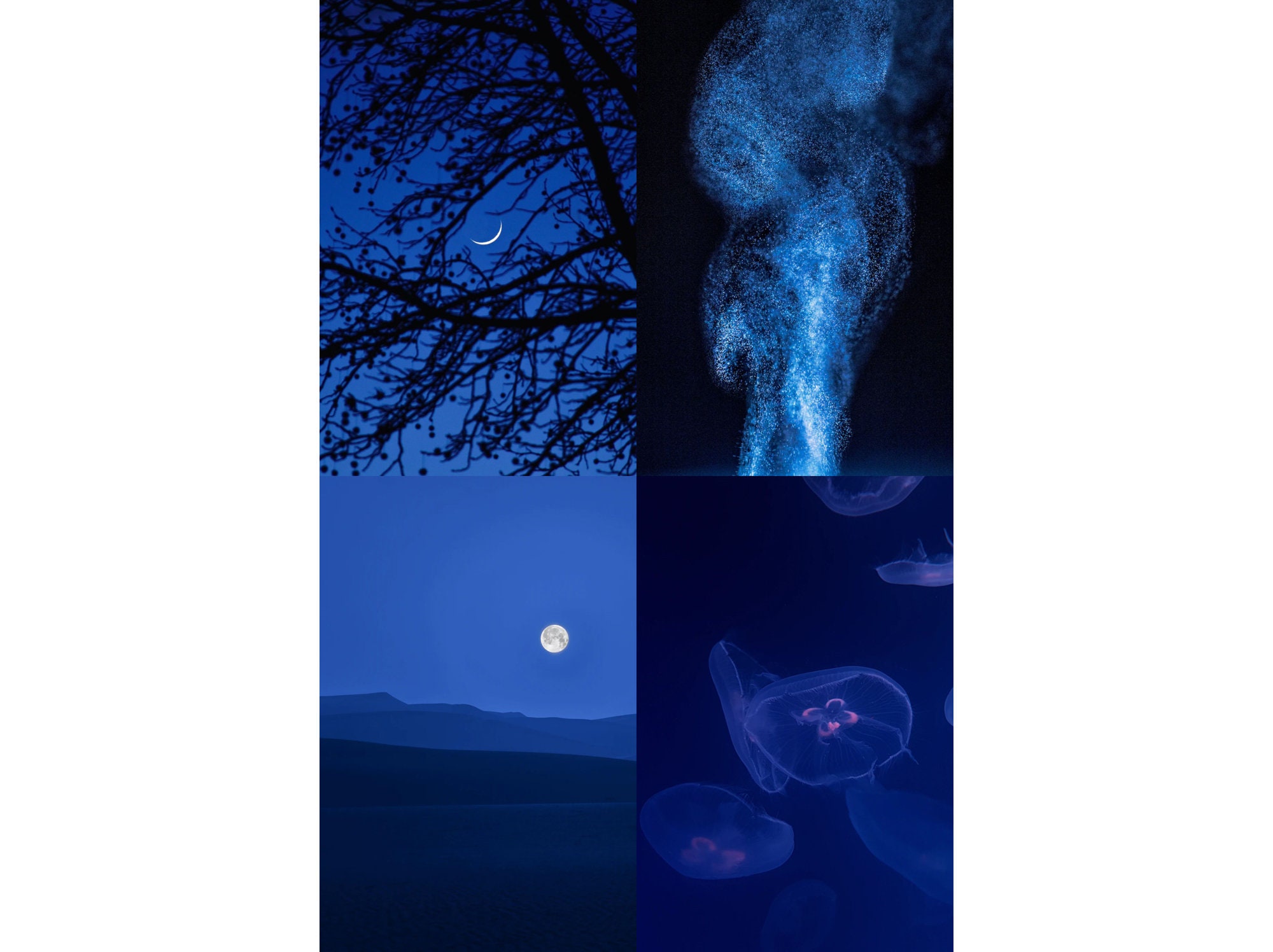 Navy Blue Wall Collage, Printable Wall Collage, 50 Pieces, 4x6 Inch ...