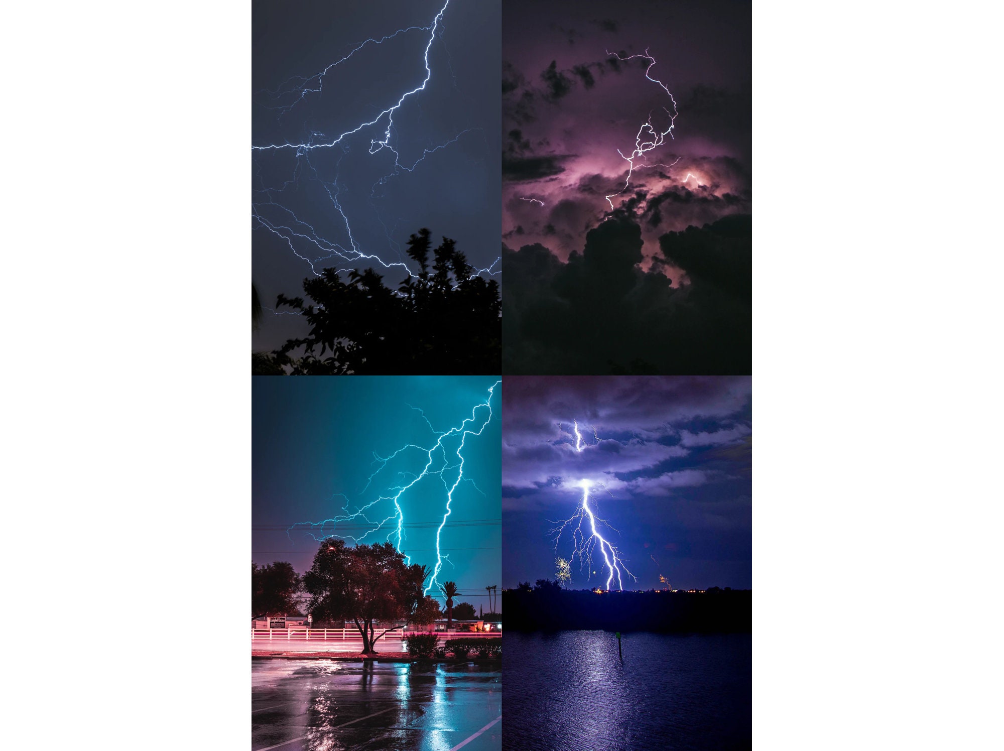 Lightning Wall Collage, Printable Wall Collage, 50 Pieces, 4x6 Inch ...