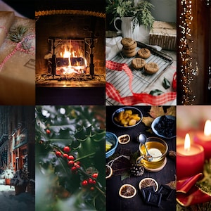 Cozy Winter Wall Collage, Printable Wall Collage, 50 Pieces, 4x6 Inch ...