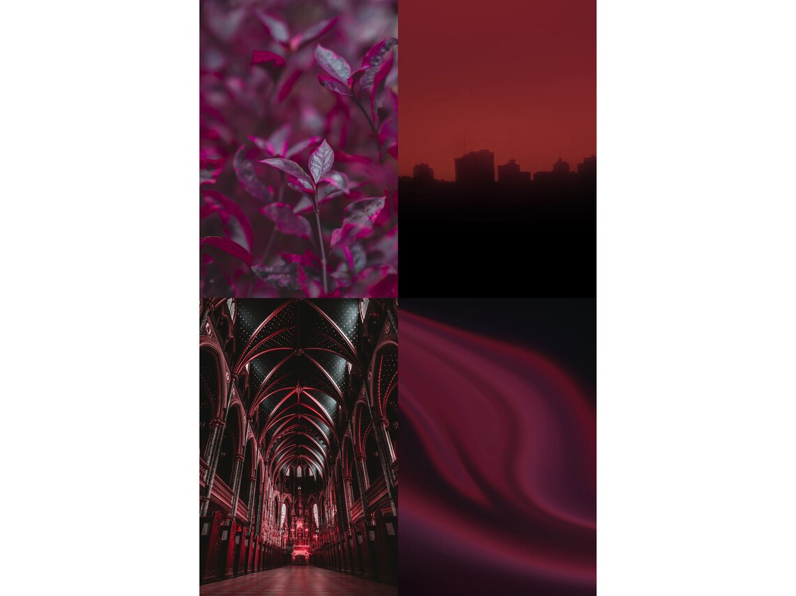 Maroon Wall Collage, Printable Wall Collage, 50 Pieces, 4x6 Inch Images ...