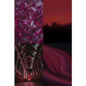 Maroon Wall Collage, Printable Wall Collage, 50 Pieces, 4x6 Inch Images ...