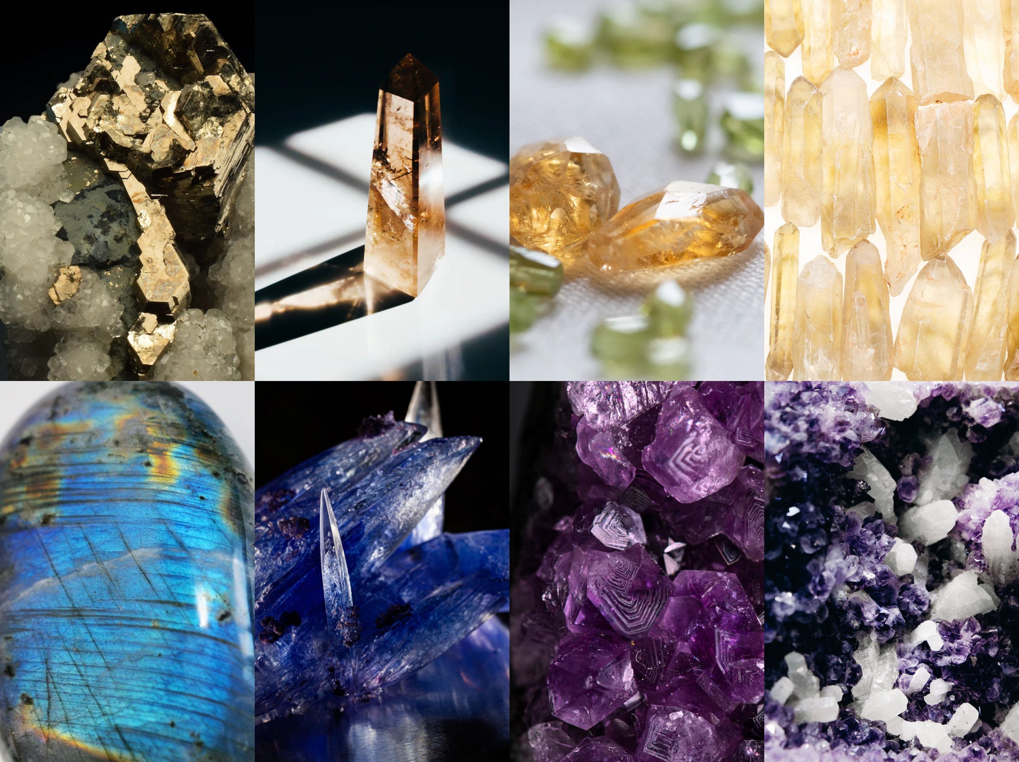 Crystals Wall Collage, Printable Wall Collage, 50 Pieces, 4x6 Inch ...