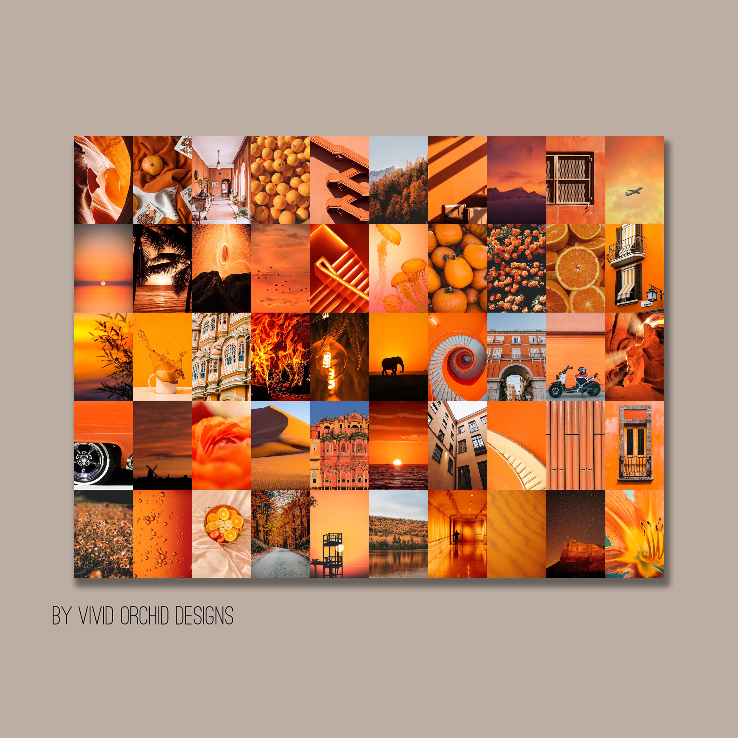 Orange iPhone Ios16+ Wallpaper Bundle, Orange Lock Screens, 50 HD ...