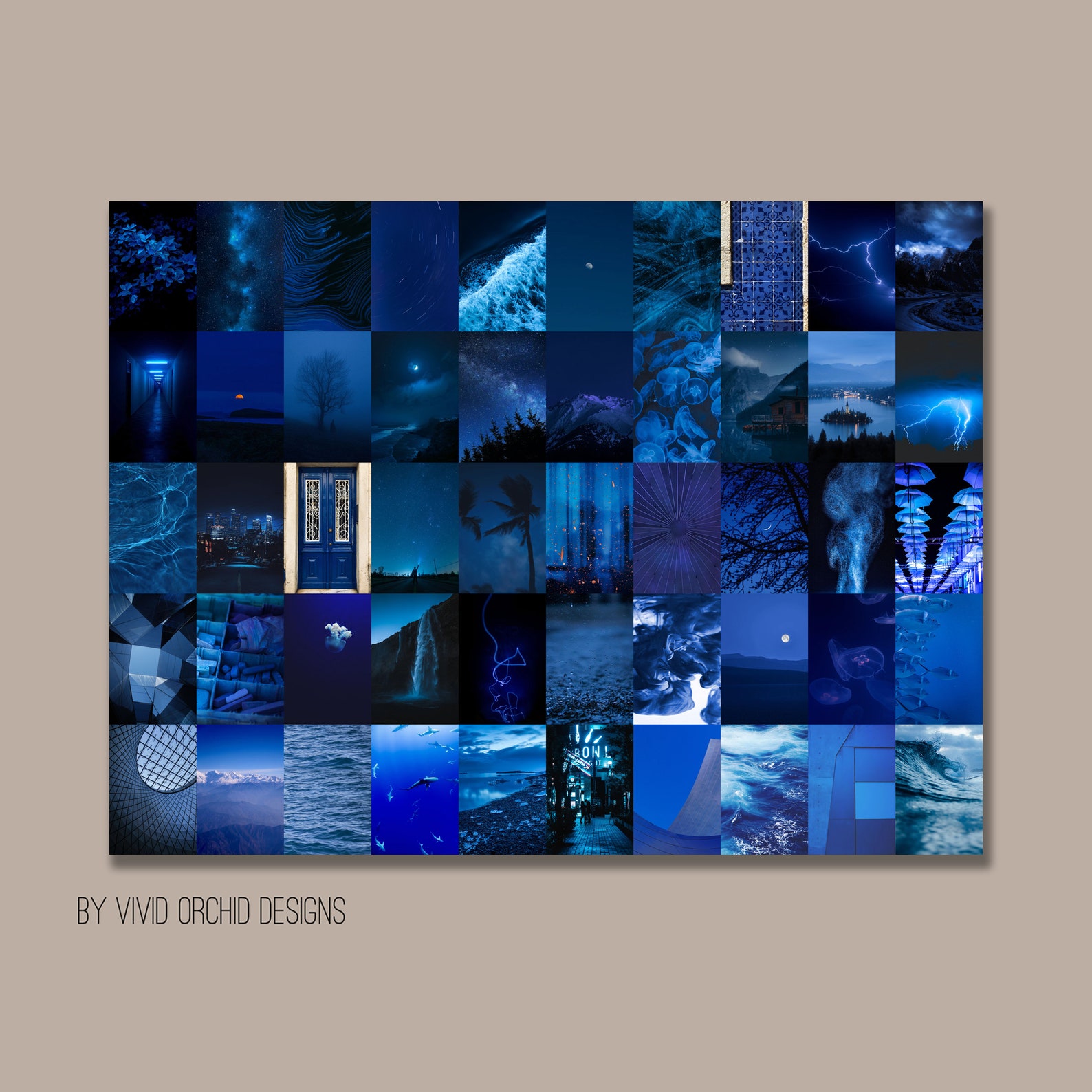 Navy Blue iPhone Ios16+ Wallpaper Bundle, Navy Blue Lock Screens, 50 HD ...