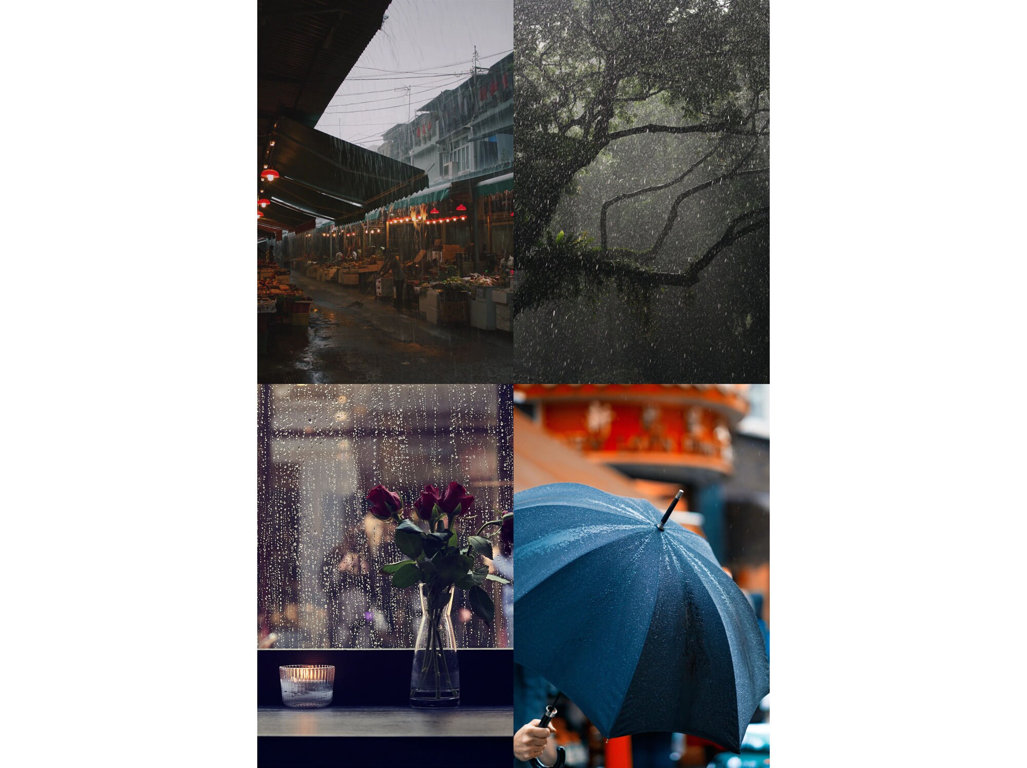 Rainy Day Wall Collage, Printable Wall Collage, 50 Pieces, 4x6 Inch ...