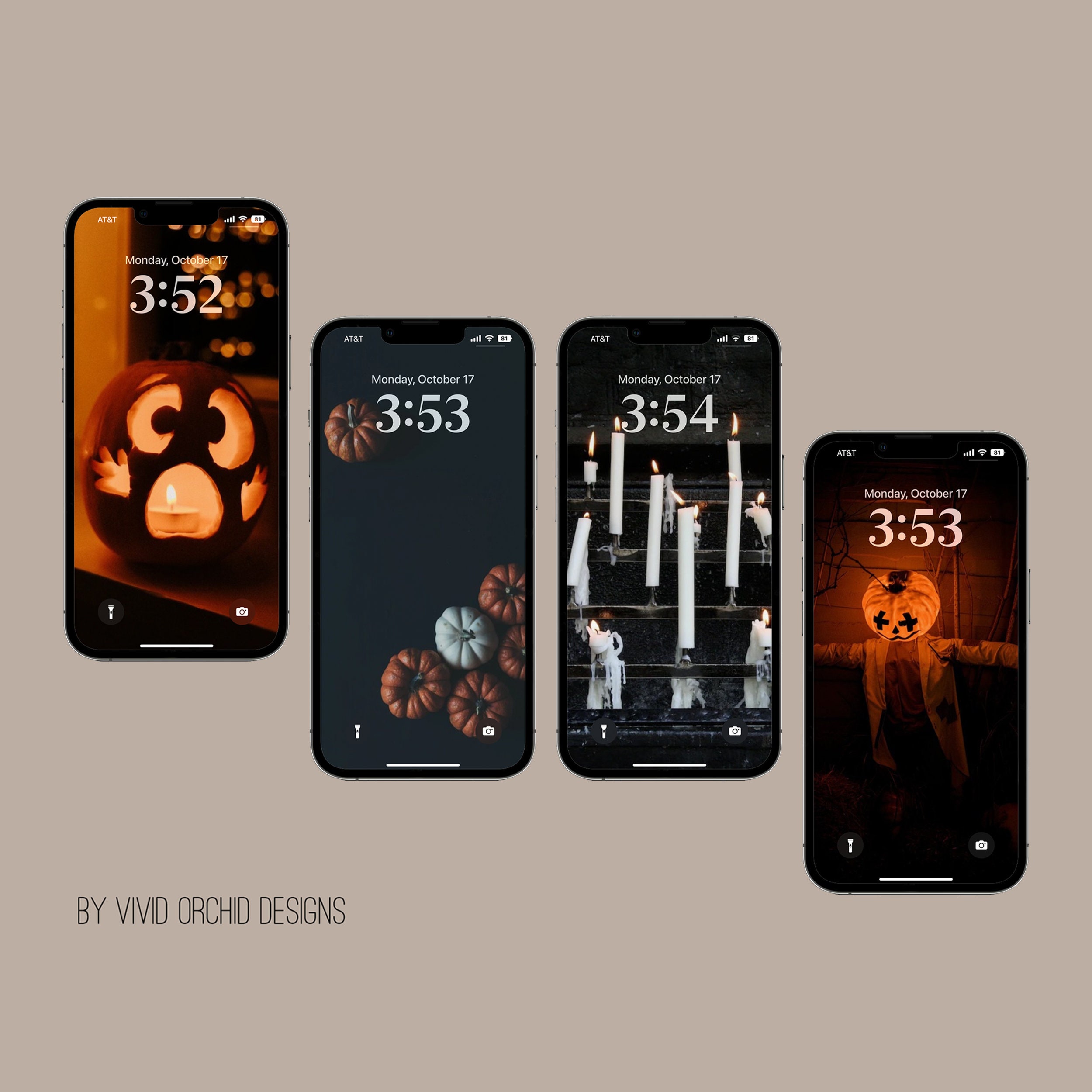 Dark Halloween iPhone Ios16+ Wallpaper Bundle, Halloween Lock Screens ...