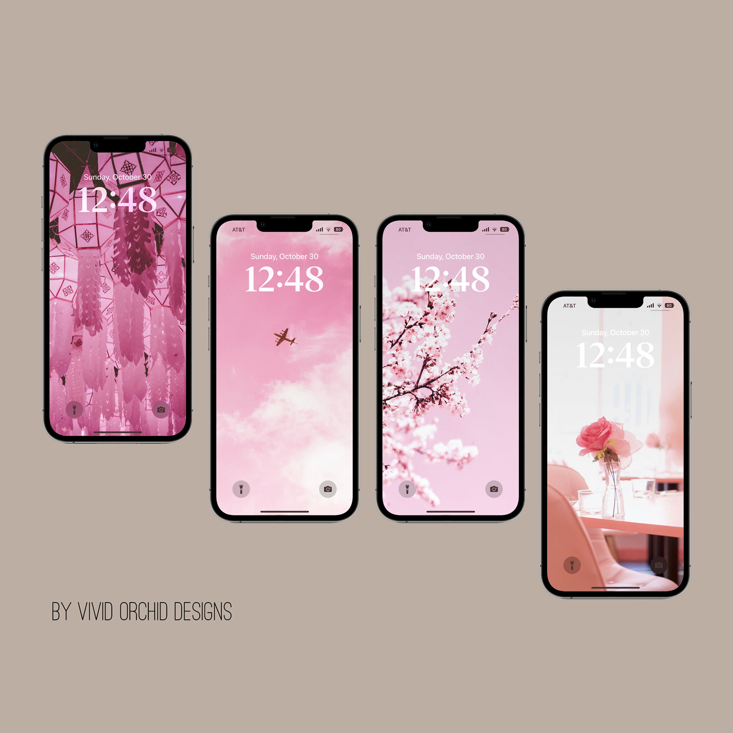 Light Pink iPhone Ios16 Wallpaper Bundle, Light Pink Lock Screens, 50 ...