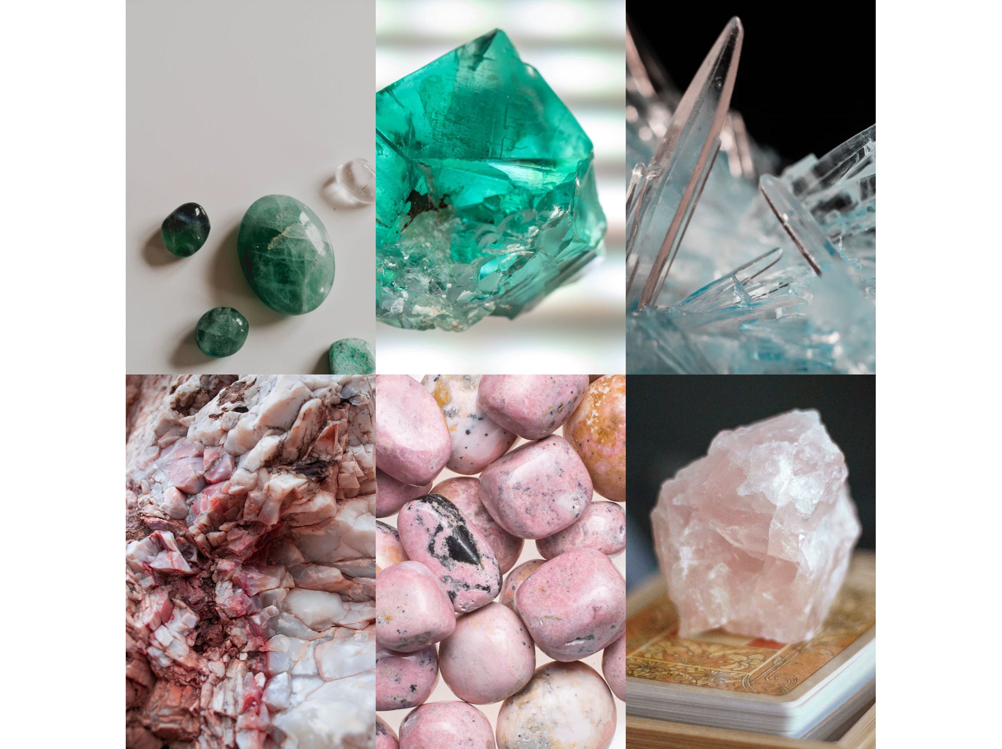 Crystals Wall Collage, Printable Wall Collage, 50 Pieces, 4x6 Inch ...