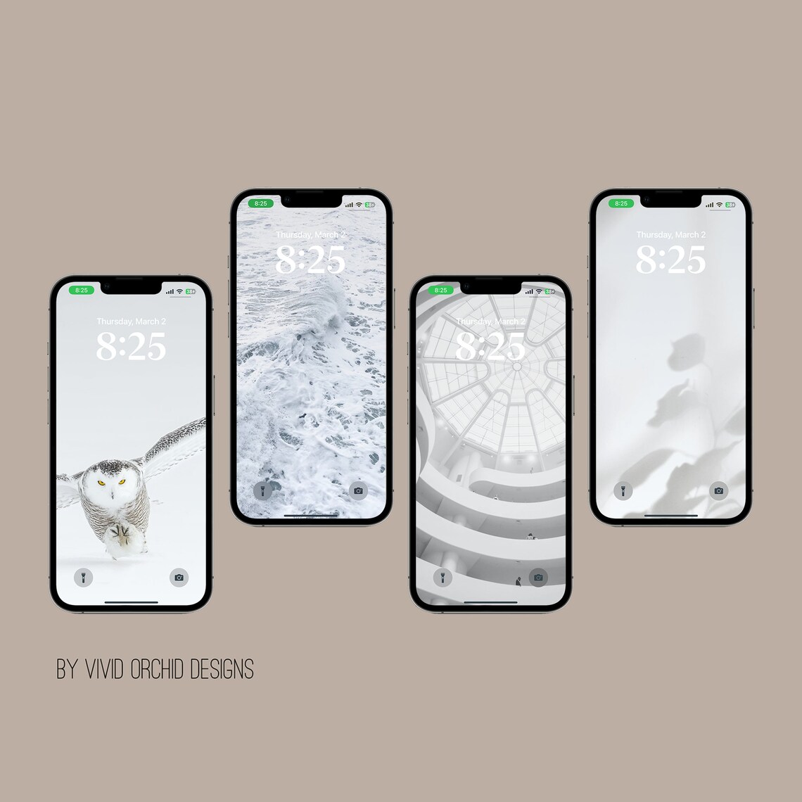 White iPhone Ios16+ Wallpaper Bundle, White Lock Screens, 50 HD ...