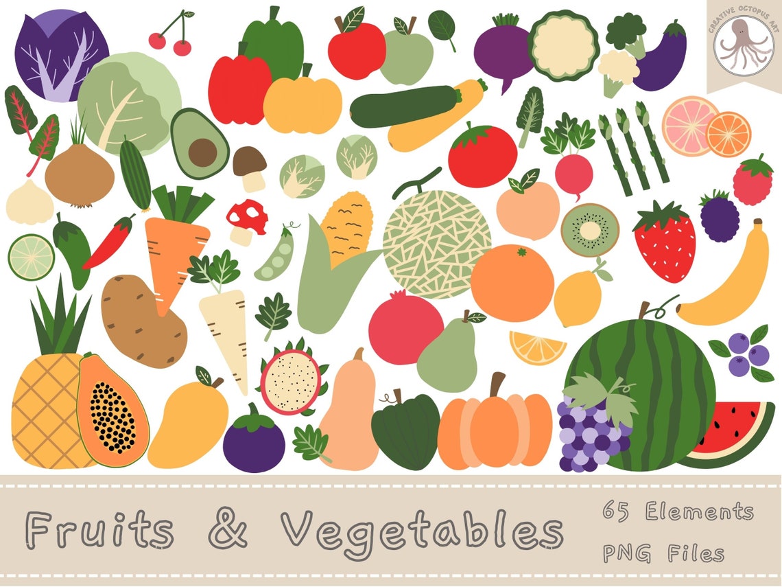 Fruit and Vegetable Clipart Fruit Clipart Vegetable Clipart Fruit PNG ...