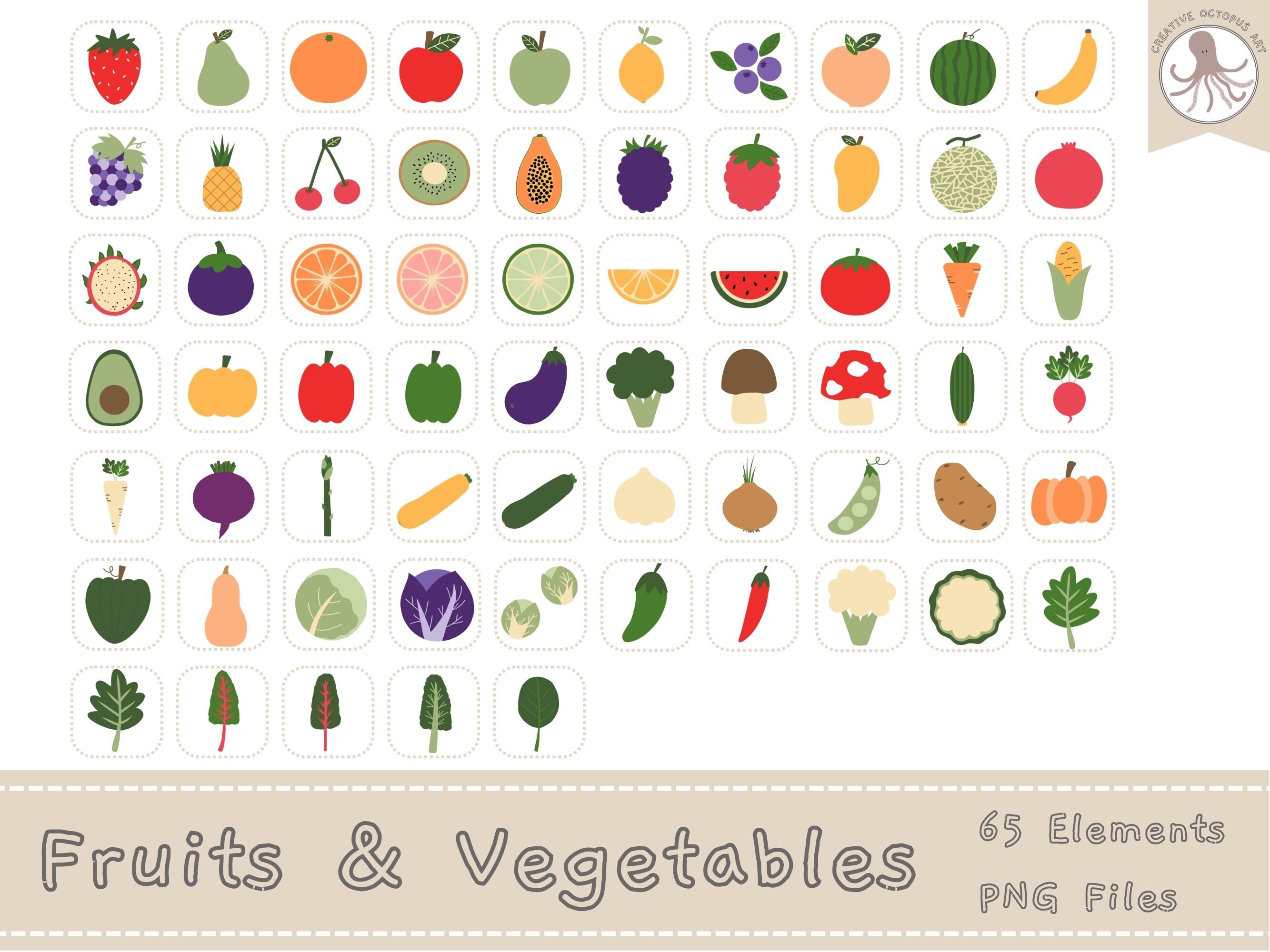 Fruit and Vegetable Clipart Fruit Clipart Vegetable Clipart Fruit PNG ...