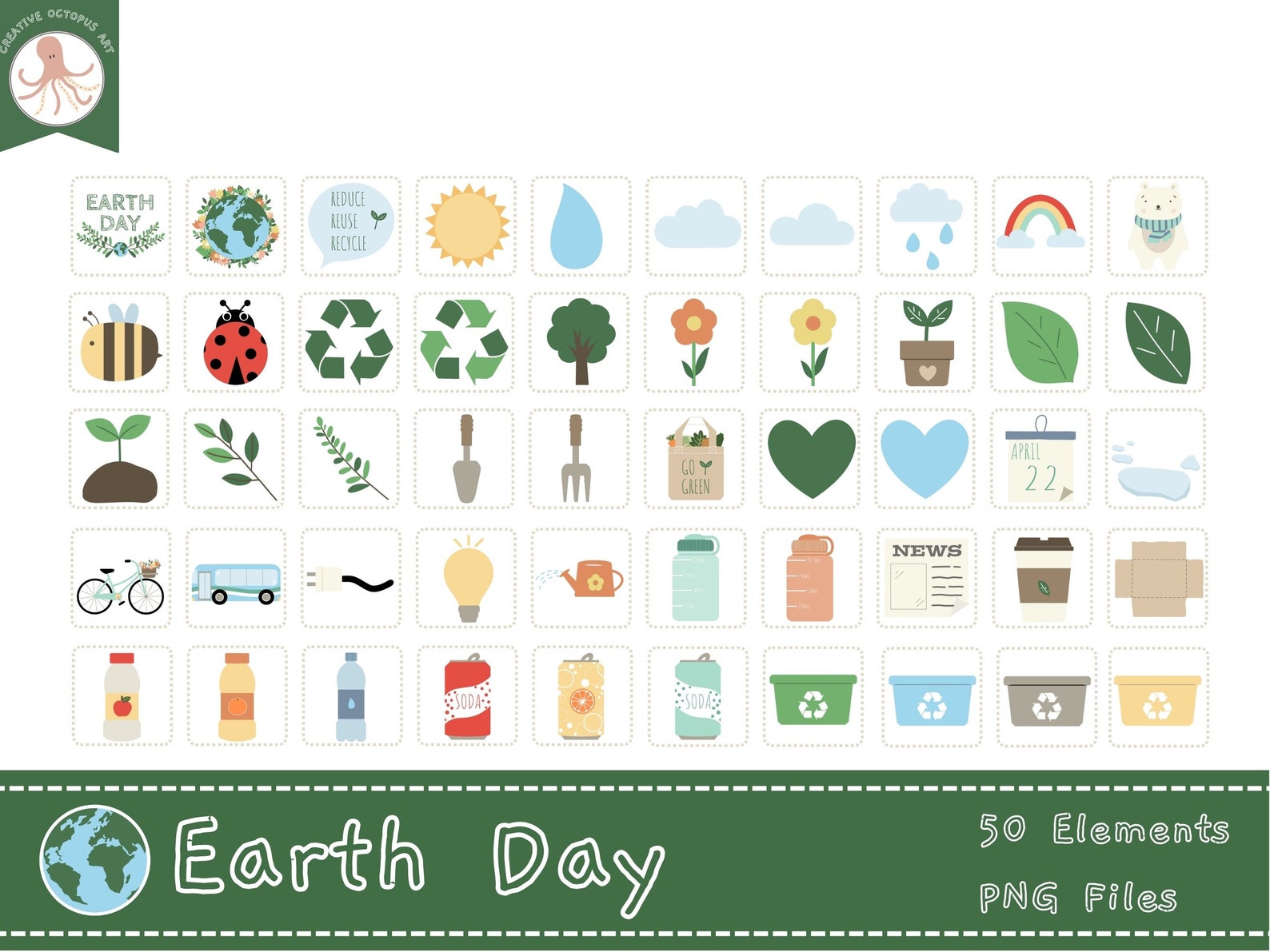 Earth Day Clipart | Recycling Clipart | Eco Friendly Clipart ...