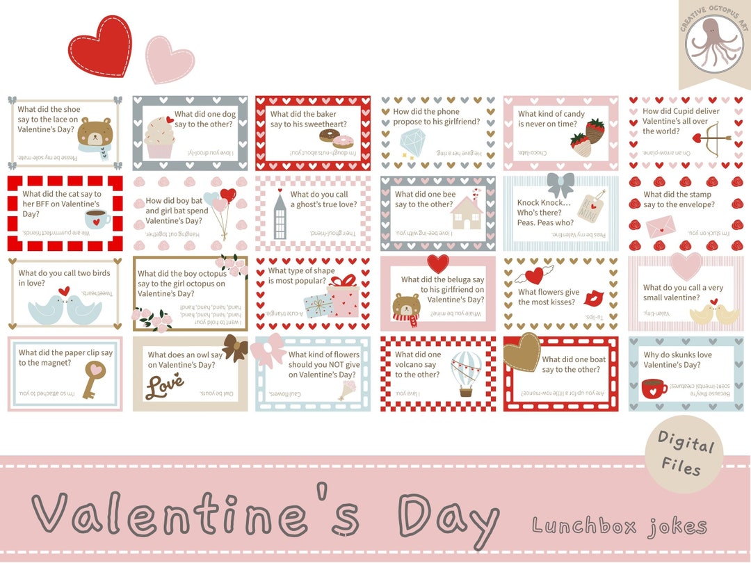 Valentine's Lunchbox Jokes | Valentine's Day Lunchbox Notes | Lunch Box ...