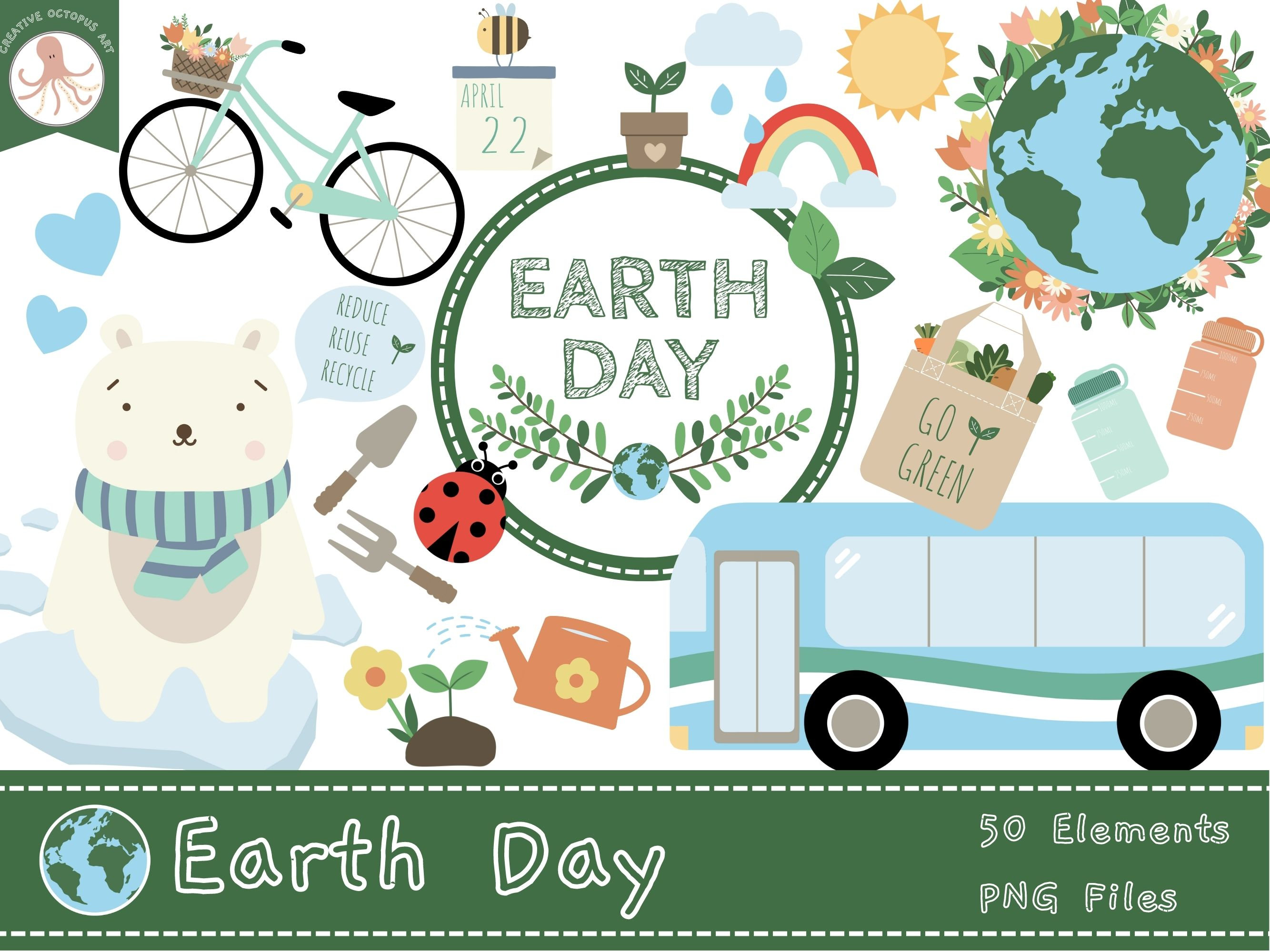 Earth Day Clipart | Recycling Clipart | Eco Friendly Clipart ...