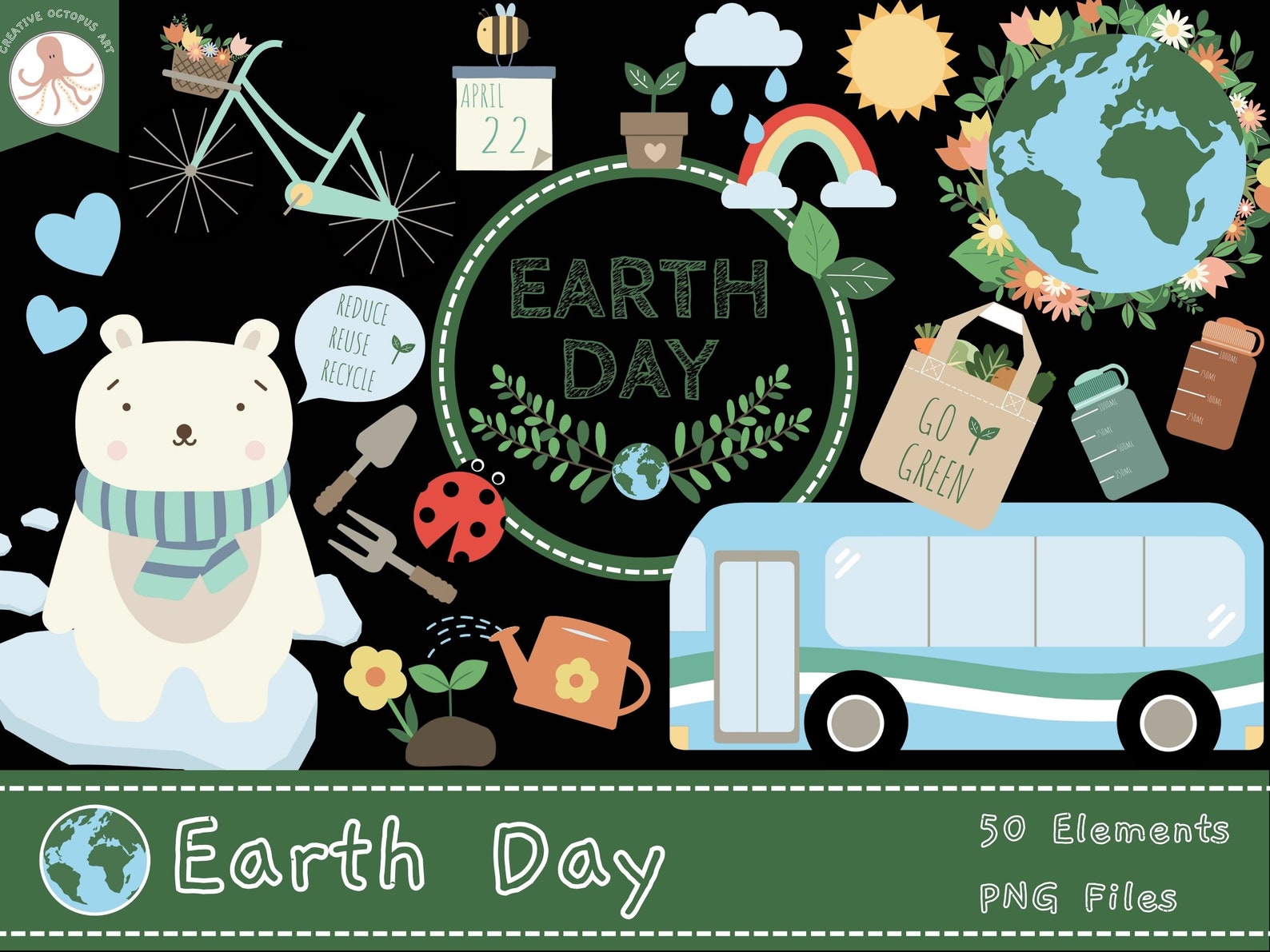 Earth Day Clipart | Recycling Clipart | Eco Friendly Clipart ...