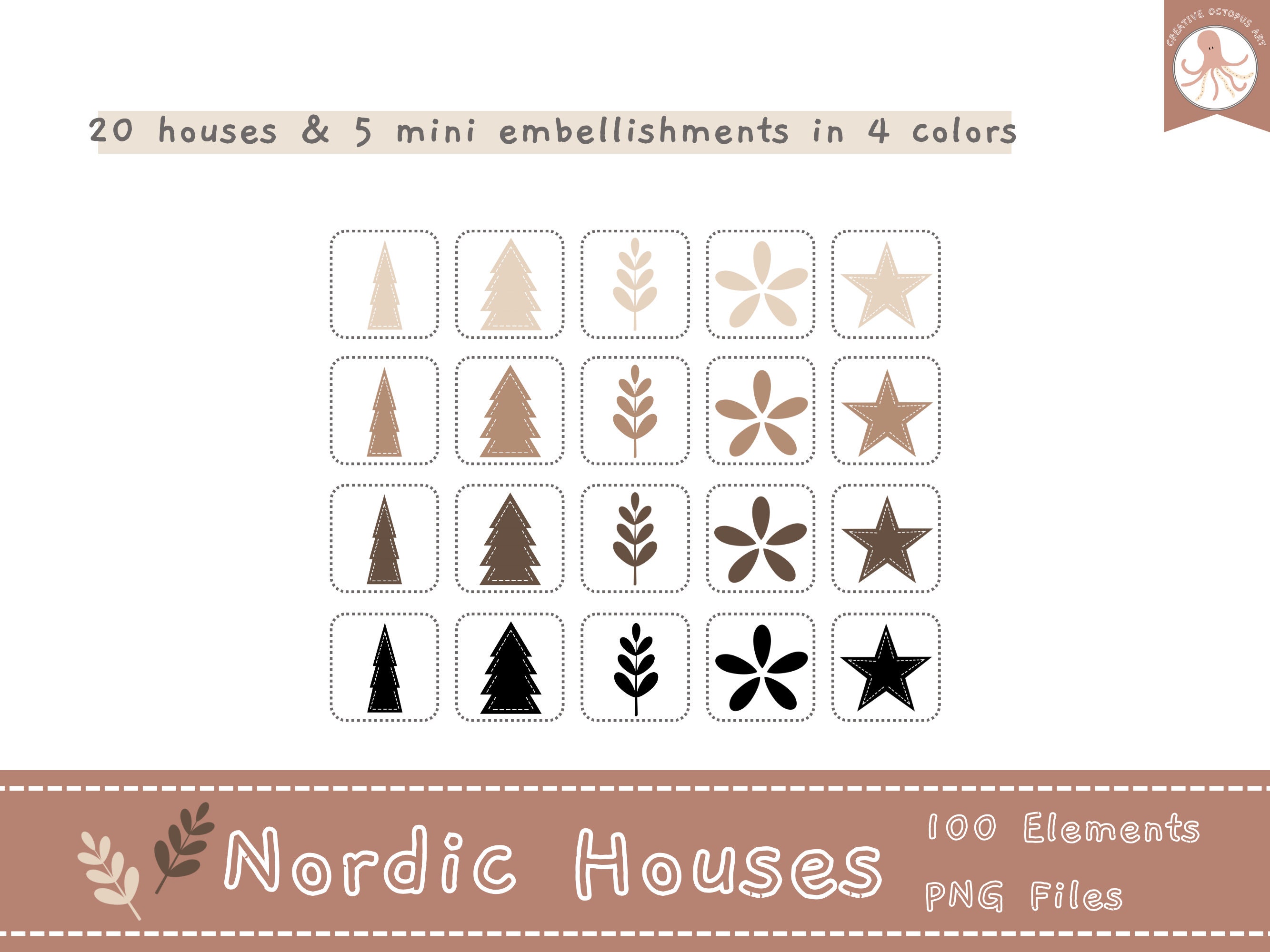 Nordic Houses Clipart | Scandinavian Houses Clipart | Christmas Village ...