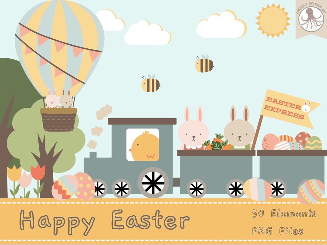 Easter Clipart | Easter Bundle PNG | Easter Bunny Clipart | Easter ...