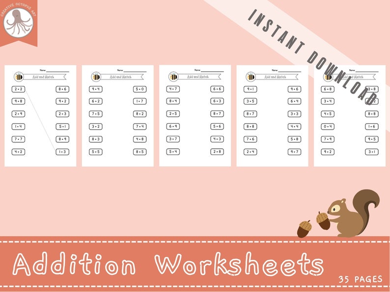 Addition Worksheets | Single Digit Addition | Kindergarten Worksheets ...
