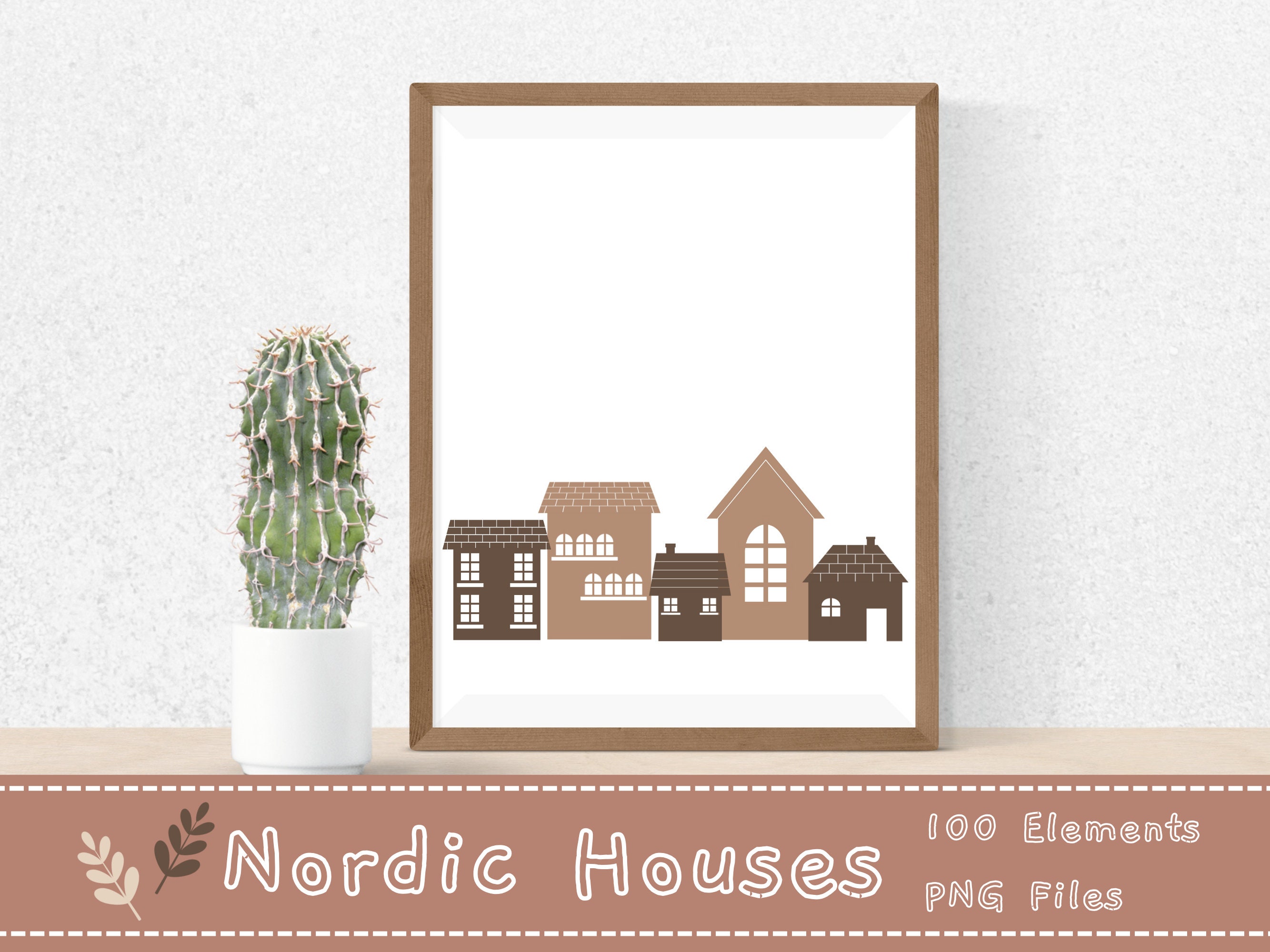 Nordic Houses Clipart | Scandinavian Houses Clipart | Christmas Village ...