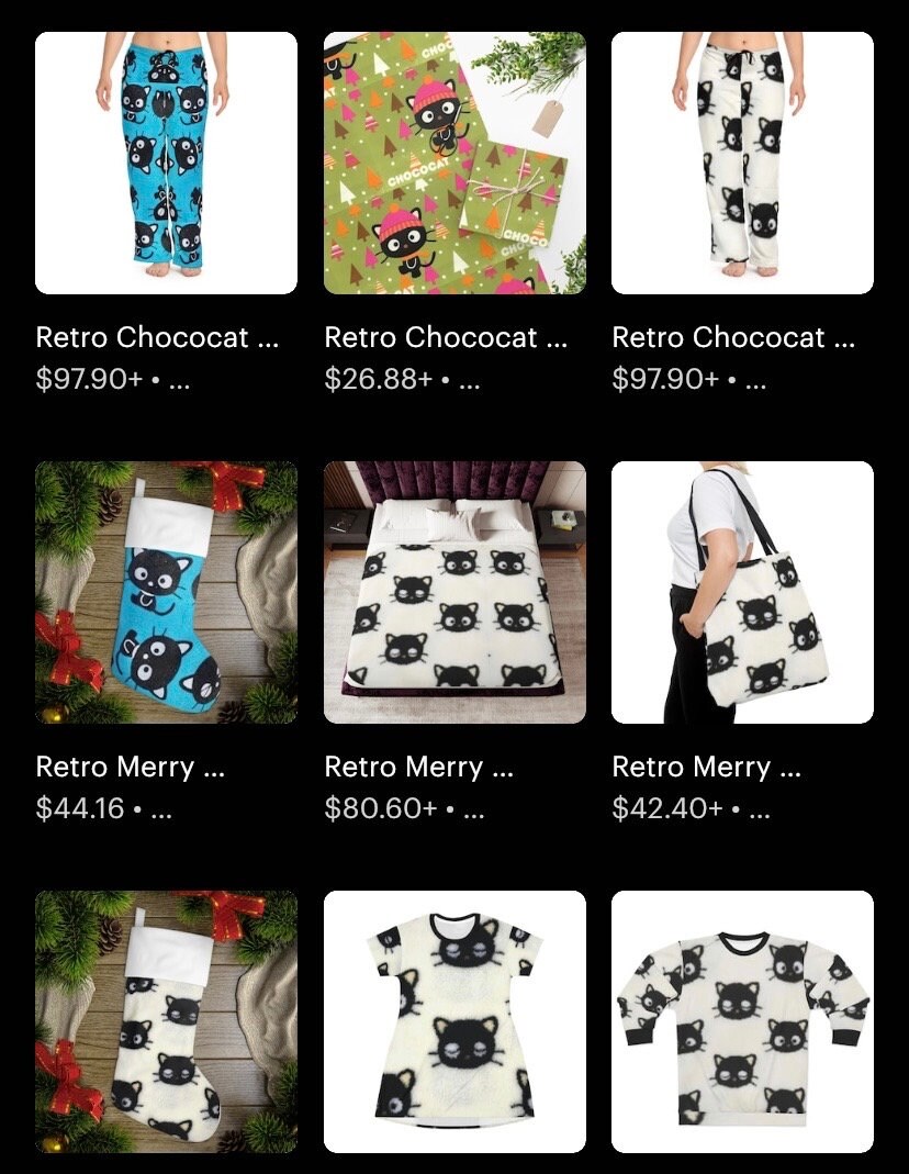 Retro Retro Chococat Kitty Christmas Tree Cat Holiday Stocking Gift - Etsy