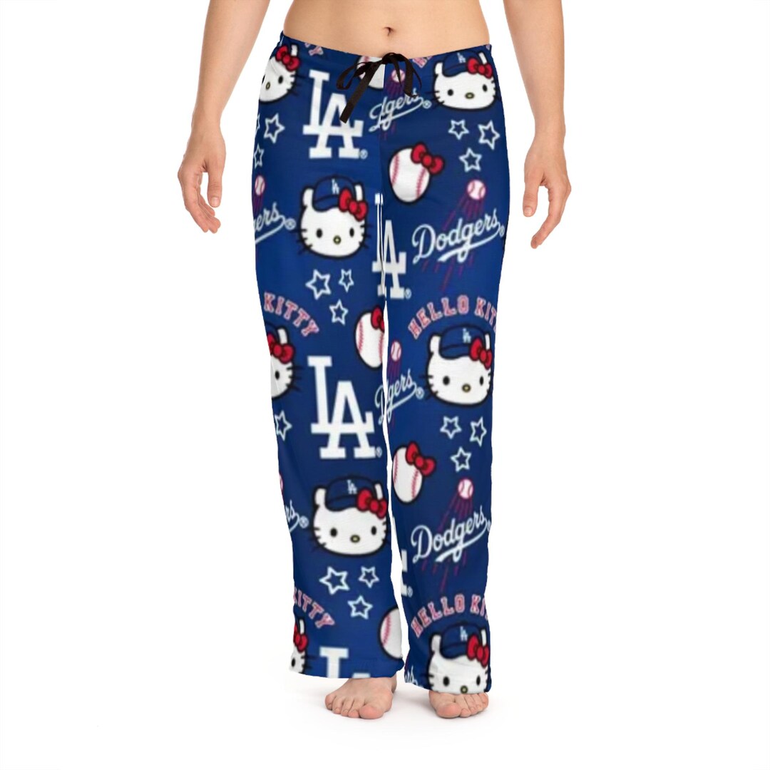 Retro LA Dodgers Kitty Baseball MLB Pink Christmas Cat Holiday Dorm ...